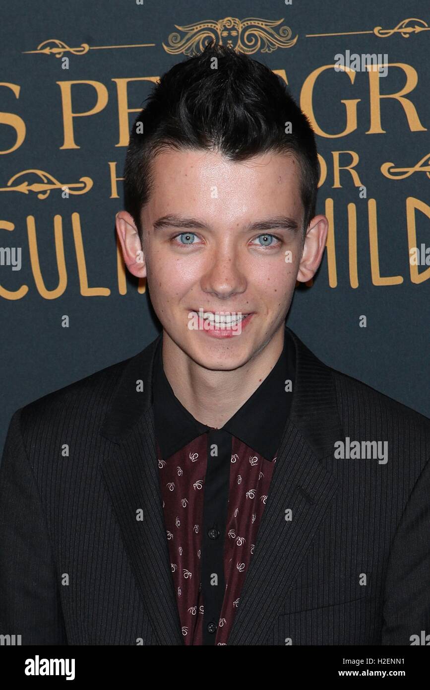 New York, USA. 26th September, 2016. Asa Butterfield at "Miss Peregrine ...