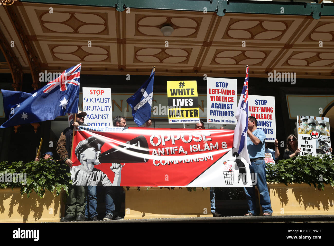 Sydney, Australia. 27 September 2016. The Party for Freedom organised a ...