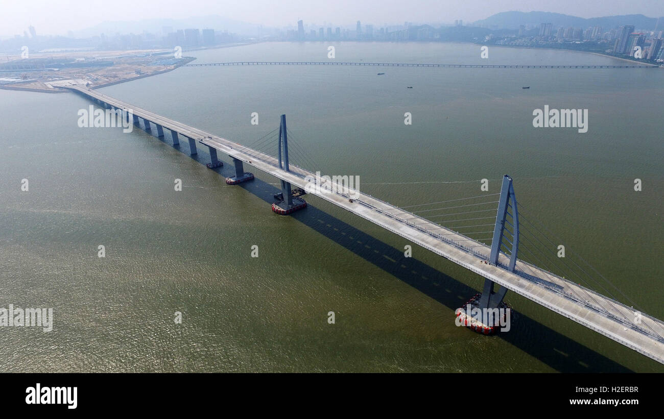 Zhuhai, China's Guangdong Province. 27th Sep, 2016. Towers of the world ...