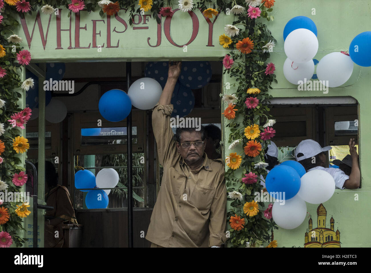 Indian tram conductor hi-res stock photography and images - Alamy