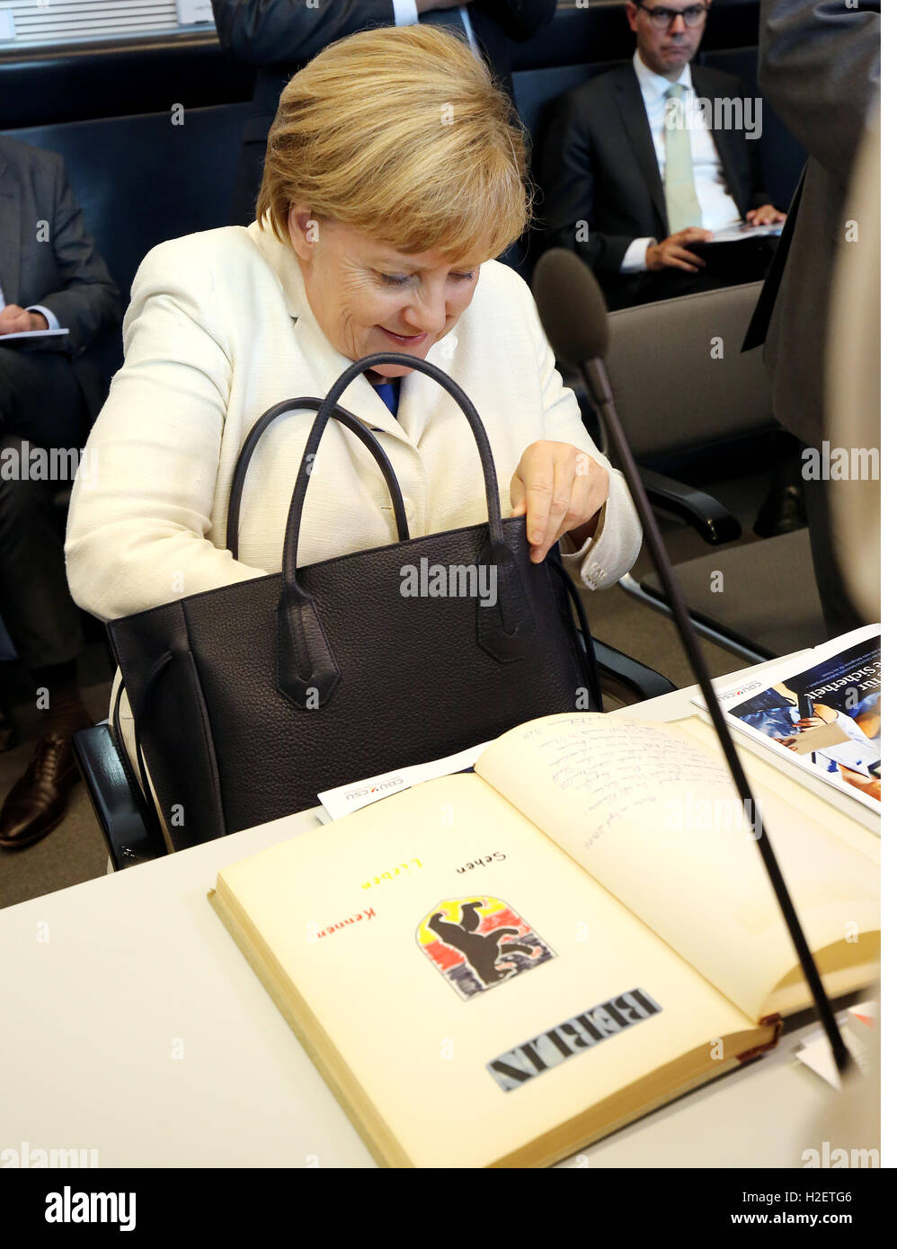 Berlin, Germany. 27th Sep, 2016. German Chancellor Angela Merkel (CDU ...