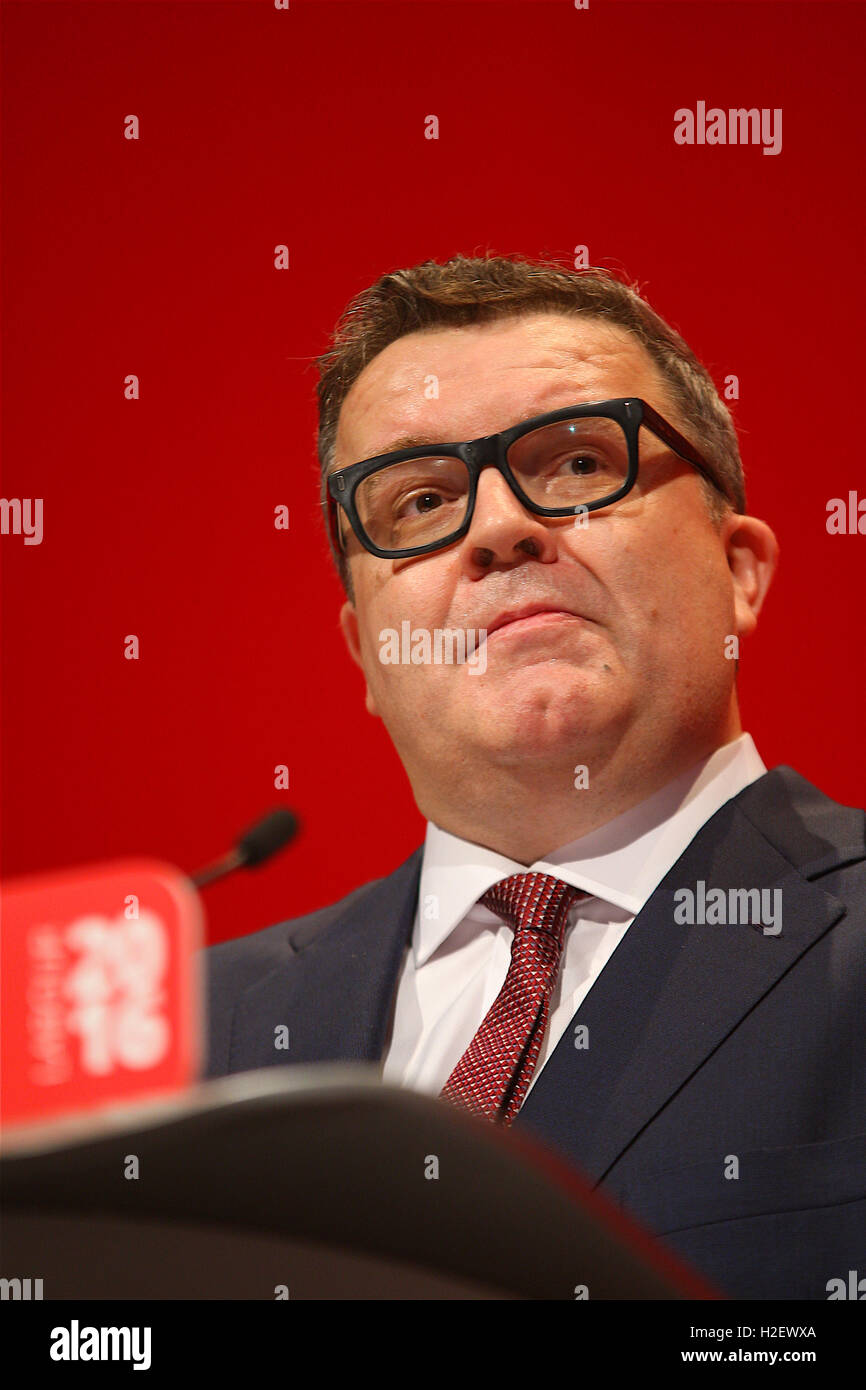 Liverpool, UK. 27th September, 2016. Tom Watson, Deputy Leader of the ...