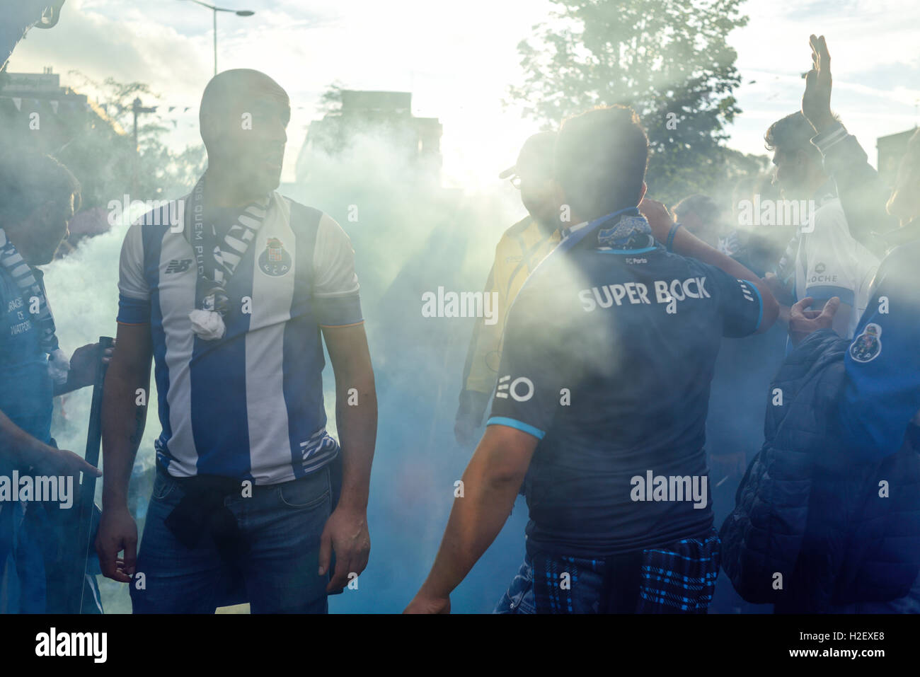 Leicester,UK.27th September 2016:FC Porto fans celebrate on Jubilee ...