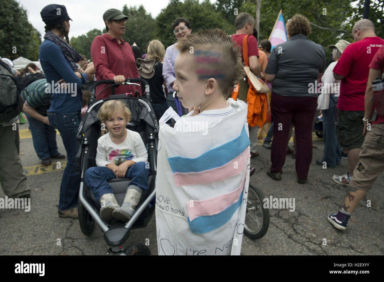 Atlanta, GA, USA. 10th Oct, 2015. JACKSON MILLARKER, 8, a young openly ...