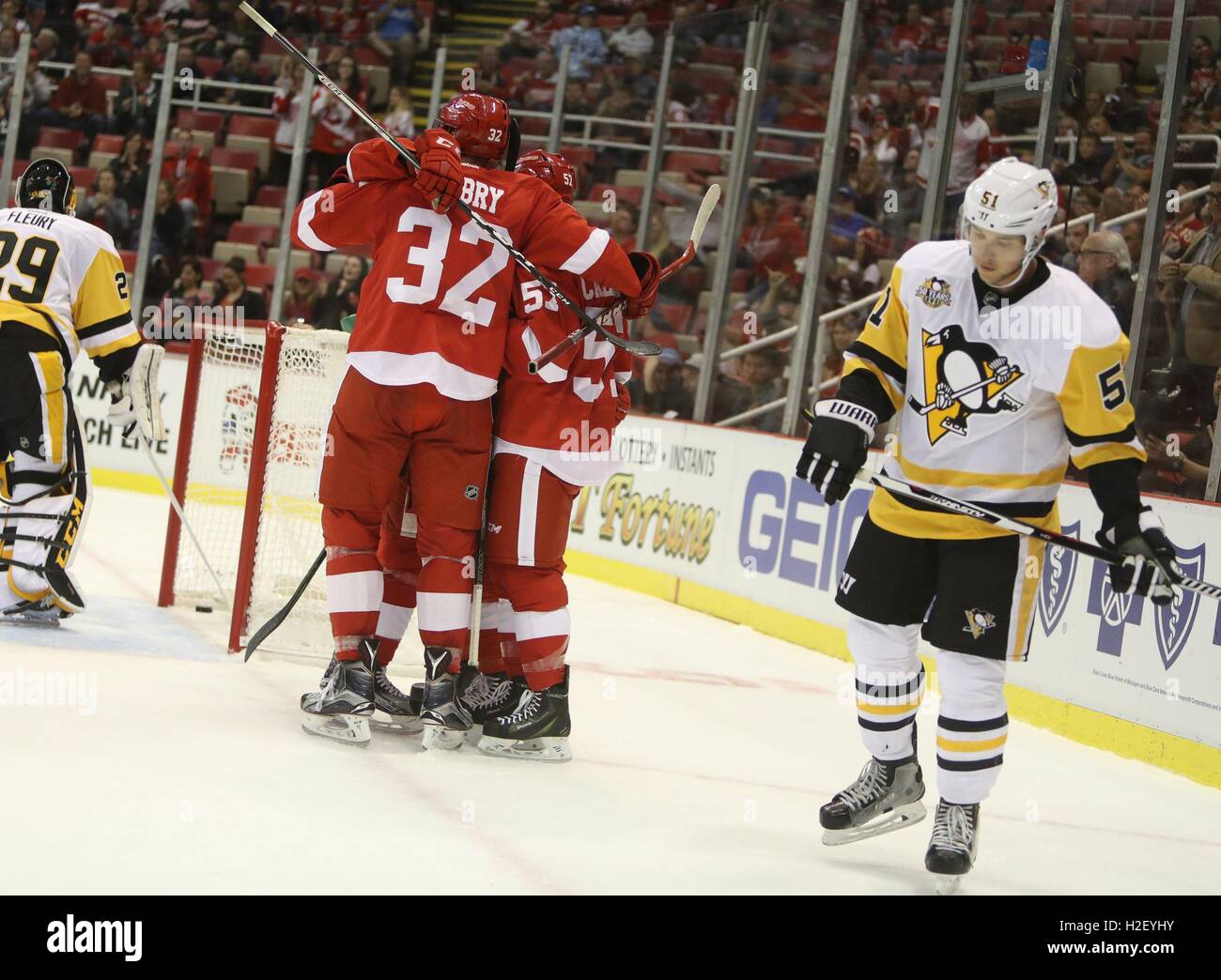 Michigan, USA. 27th Sep, 2016. Detroit Red Wings Mitch Callahan ...