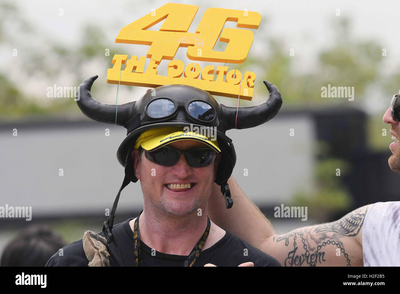 Kuala Lumpur, Malaysia. 28th October, 2016. Valentino Rossi fan in the ...