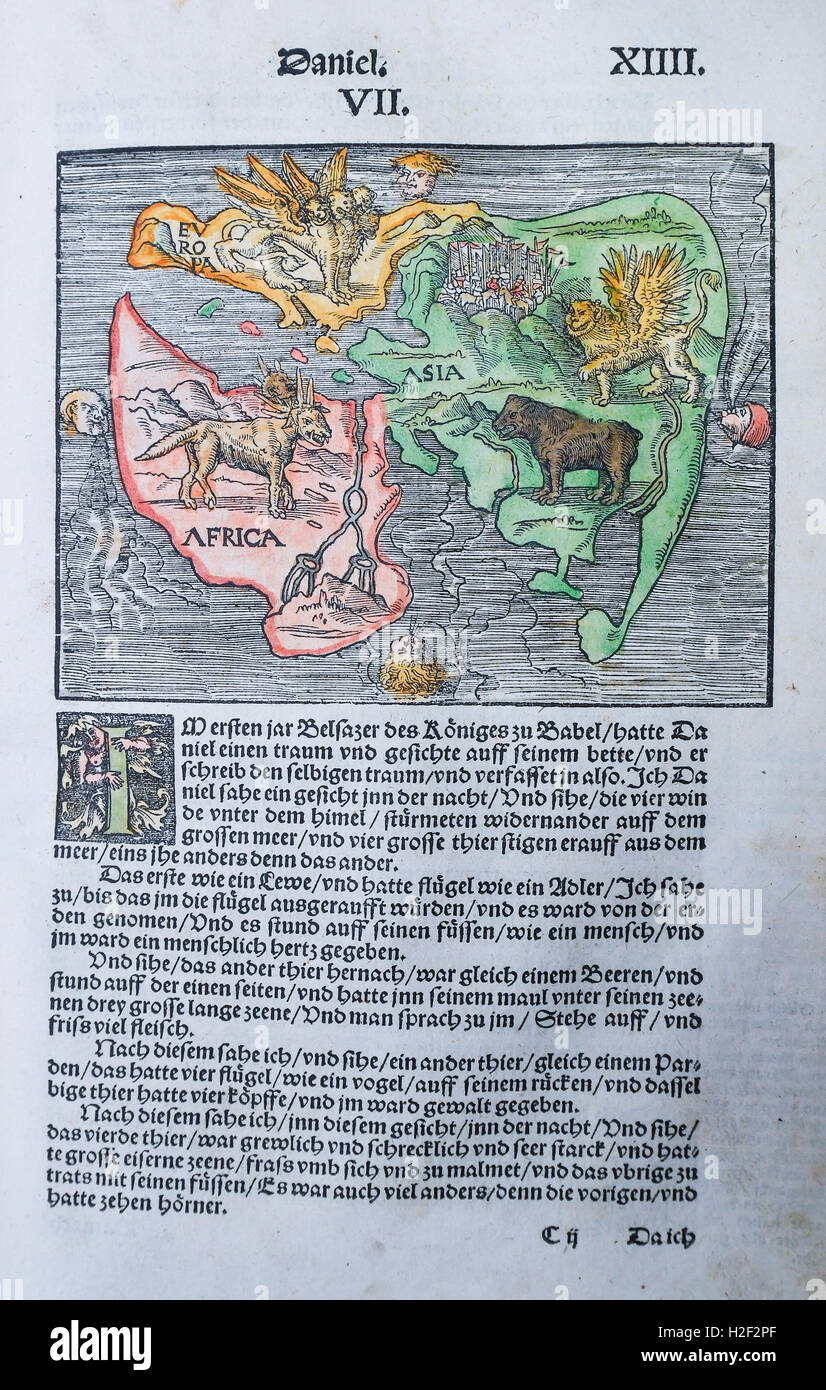 A page from a Luther bible from 1534 can be seen at the St. Gertraud ...