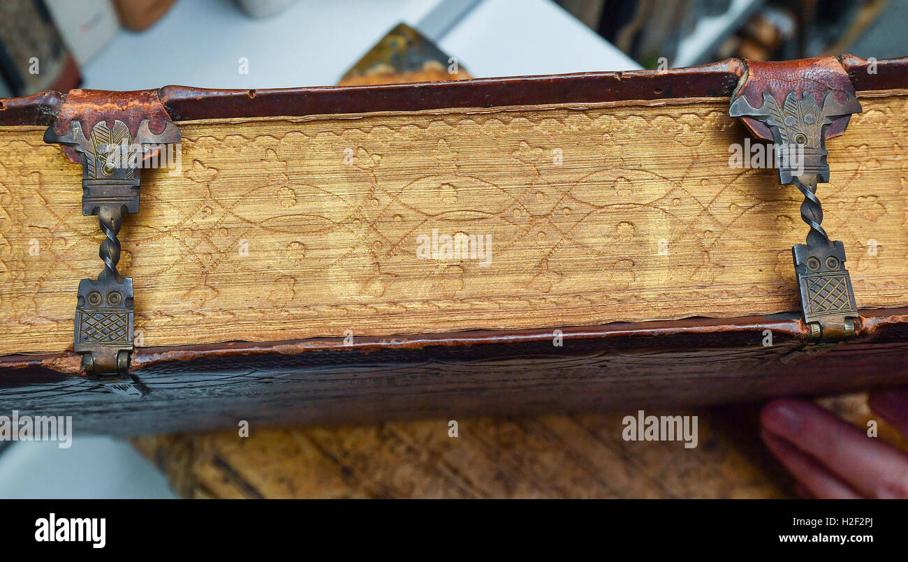 A Luther bible from 1534 can be seen at the St. Gertraud church in ...