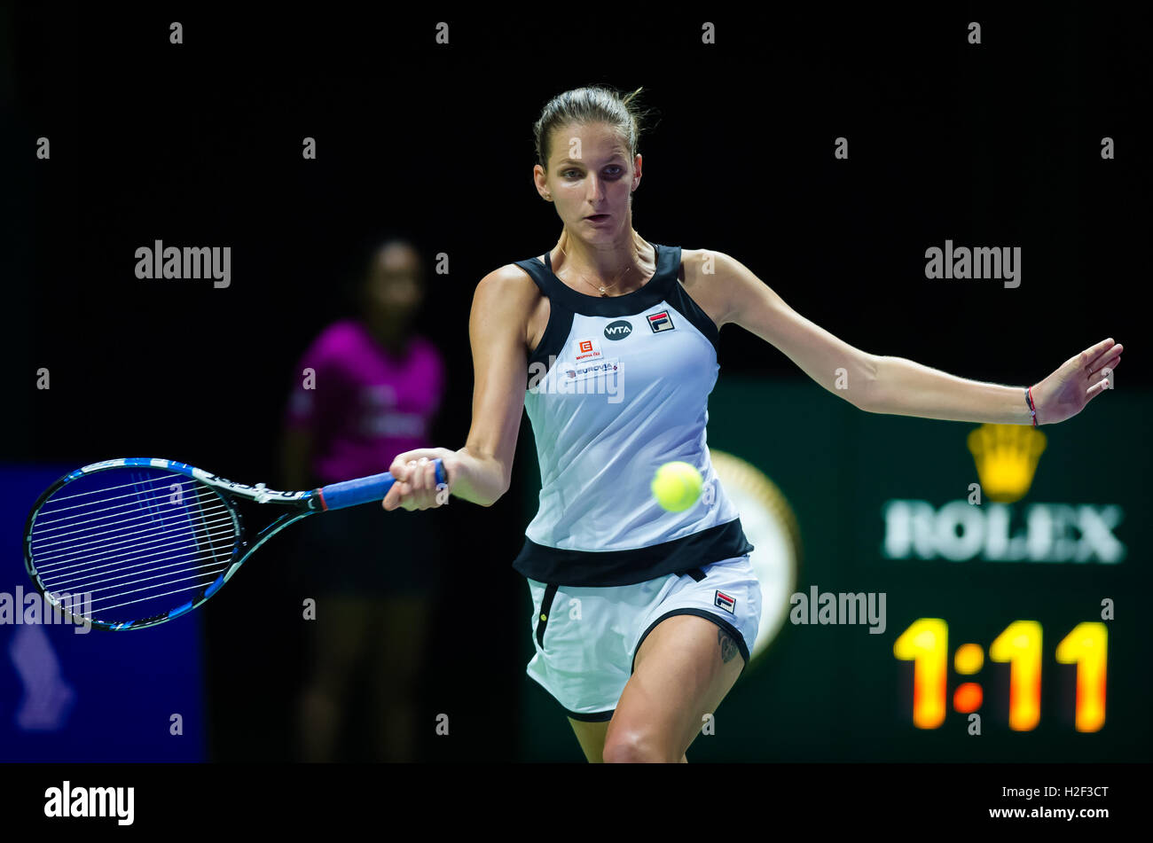Singapore, Singapore. 28 October, 2016. Karolina Pliskova in action at ...