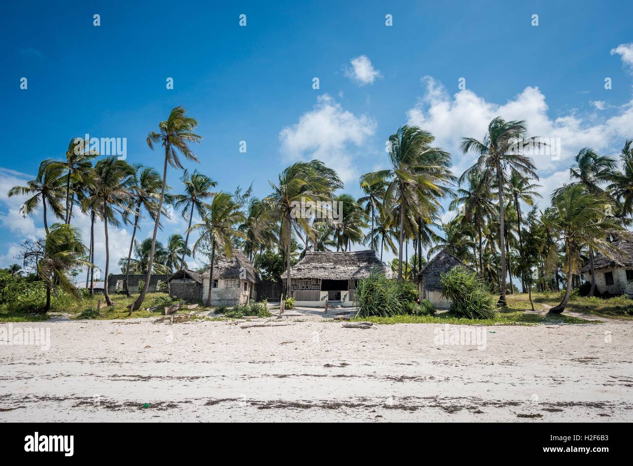 Beach at the Southeastern part of Zanzibar, the largest island of ...