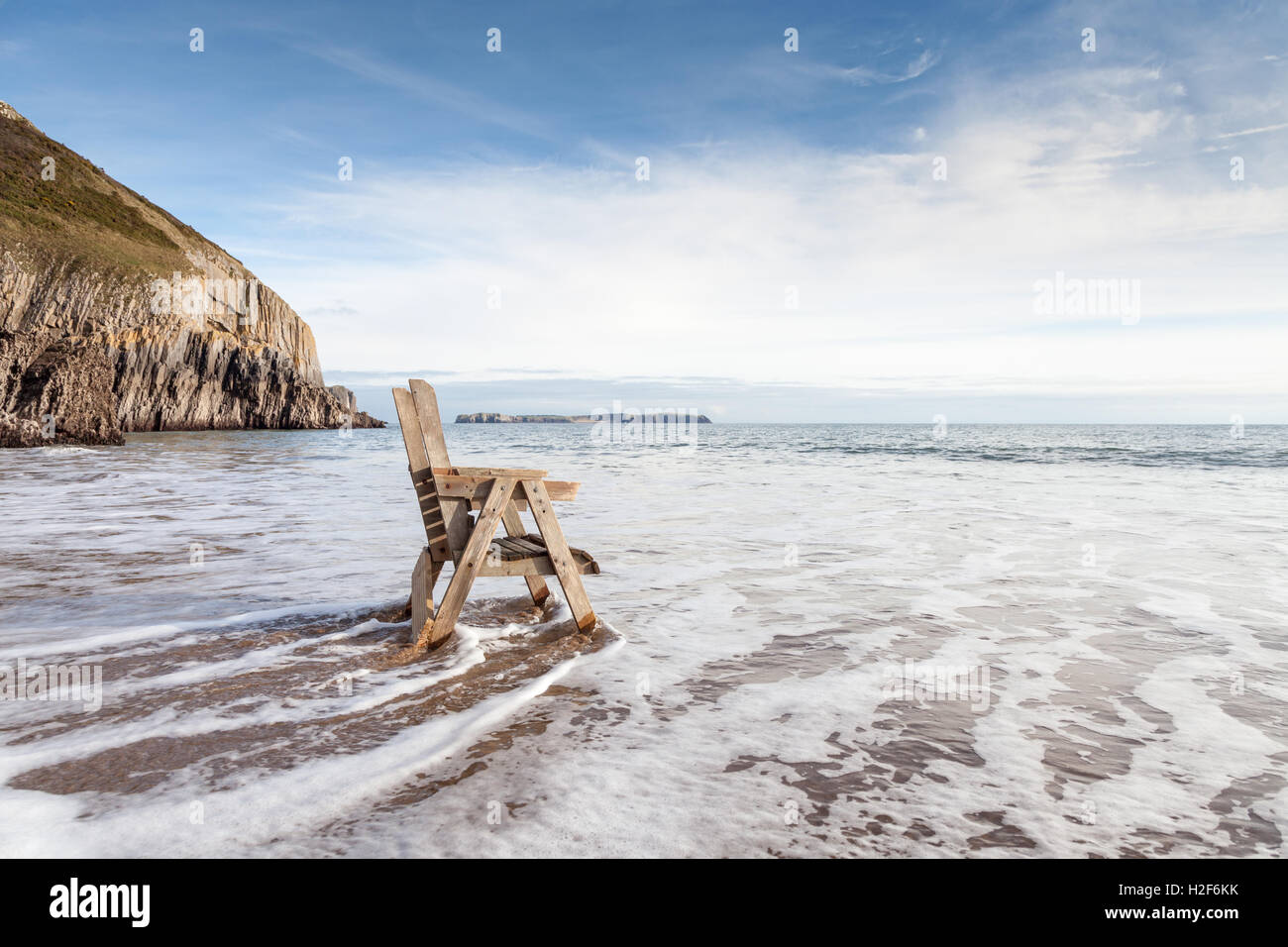 Chair at the sea Stock Photo - Alamy