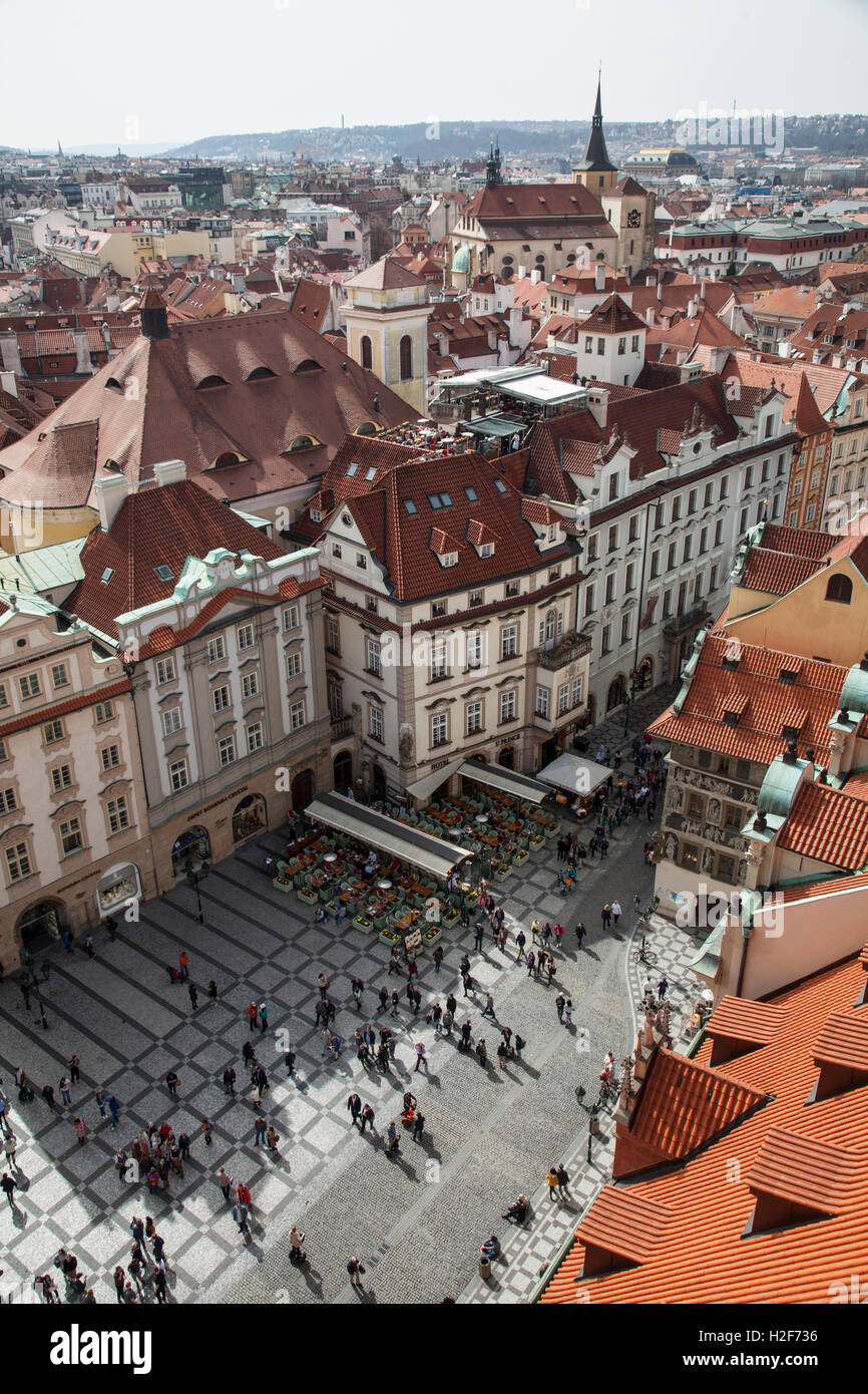 Prague birds eye view hi-res stock photography and images - Alamy