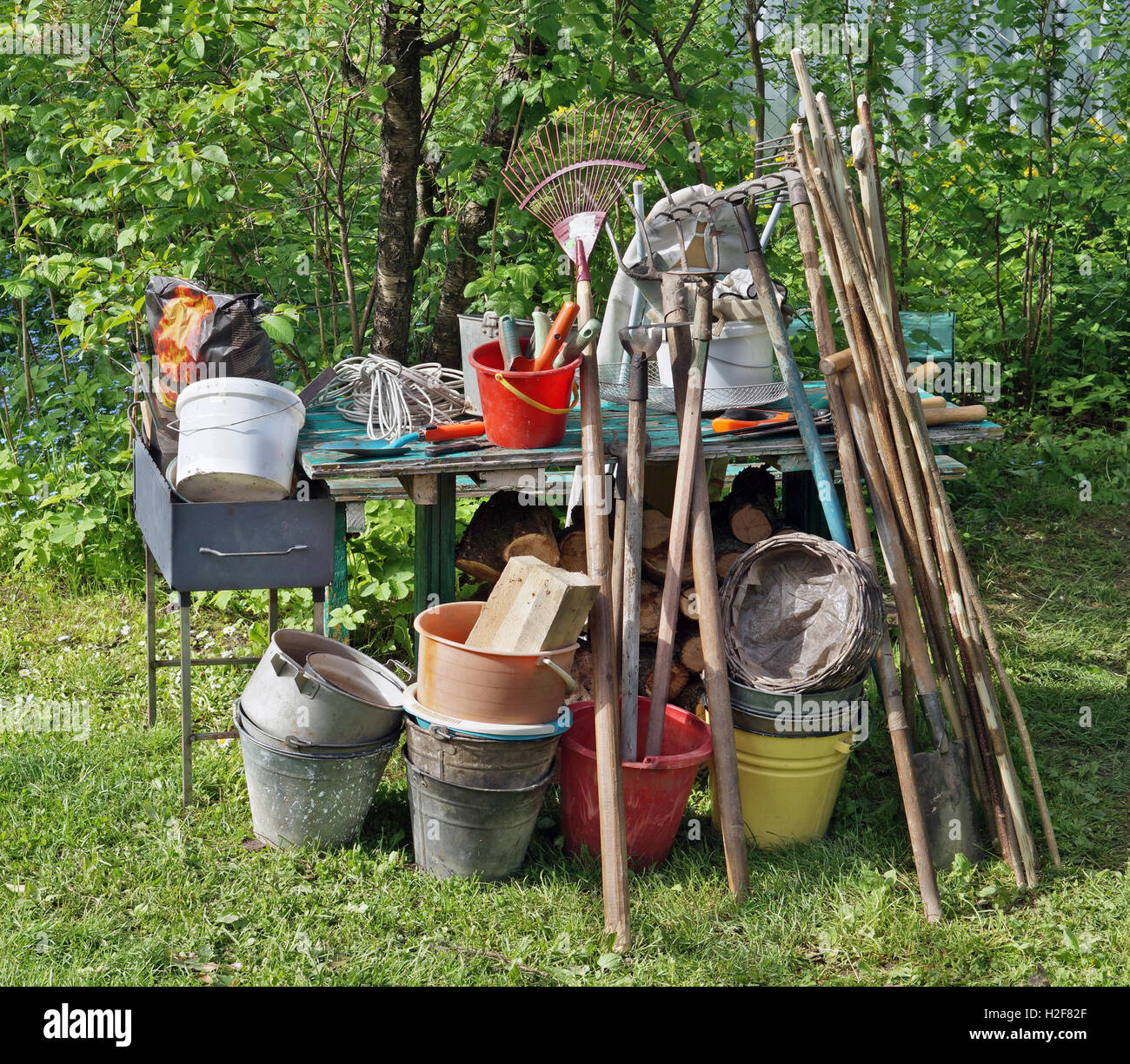 Old agricultural tools hi-res stock photography and images - Alamy