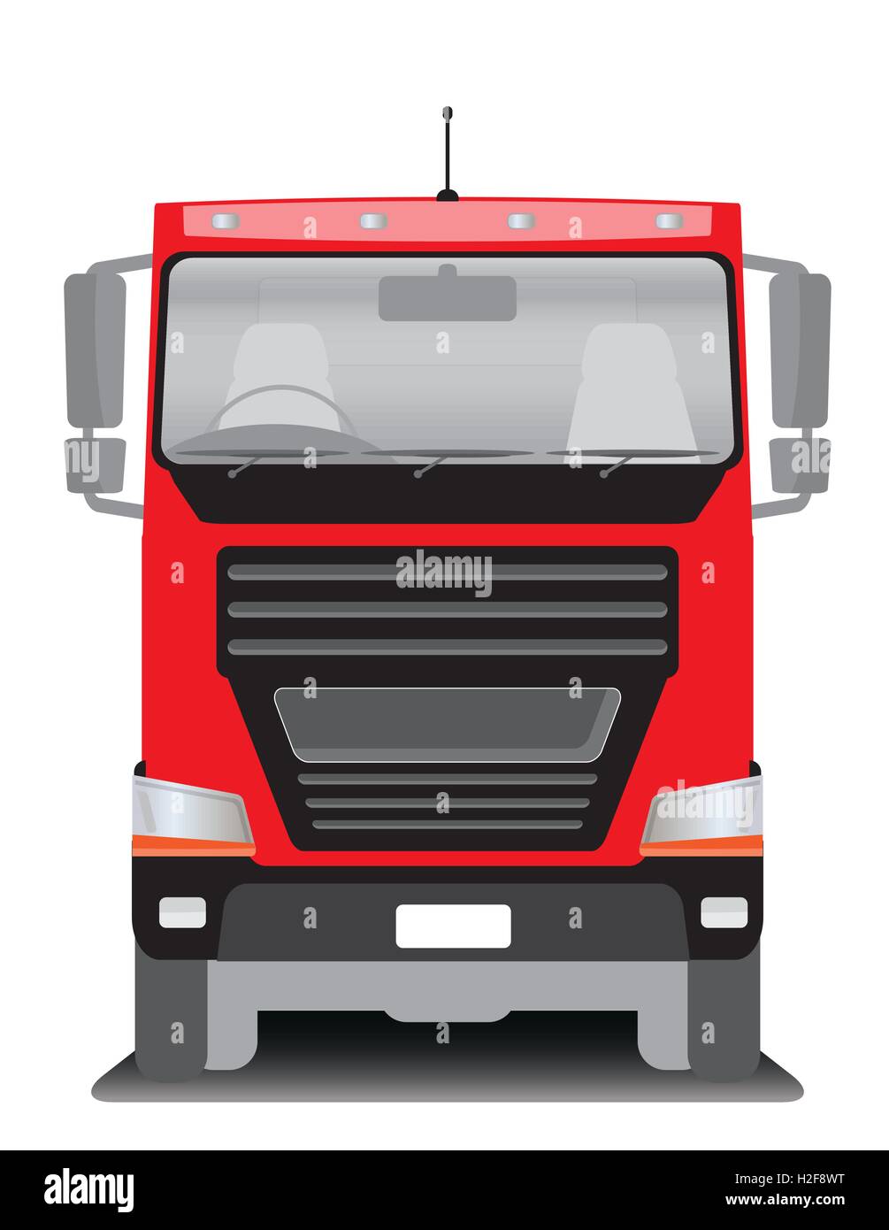 Truck Front View Vector