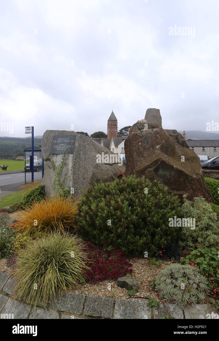 Clearances memorial Lamlash Isle of Arran Scotland September 2016 Stock ...