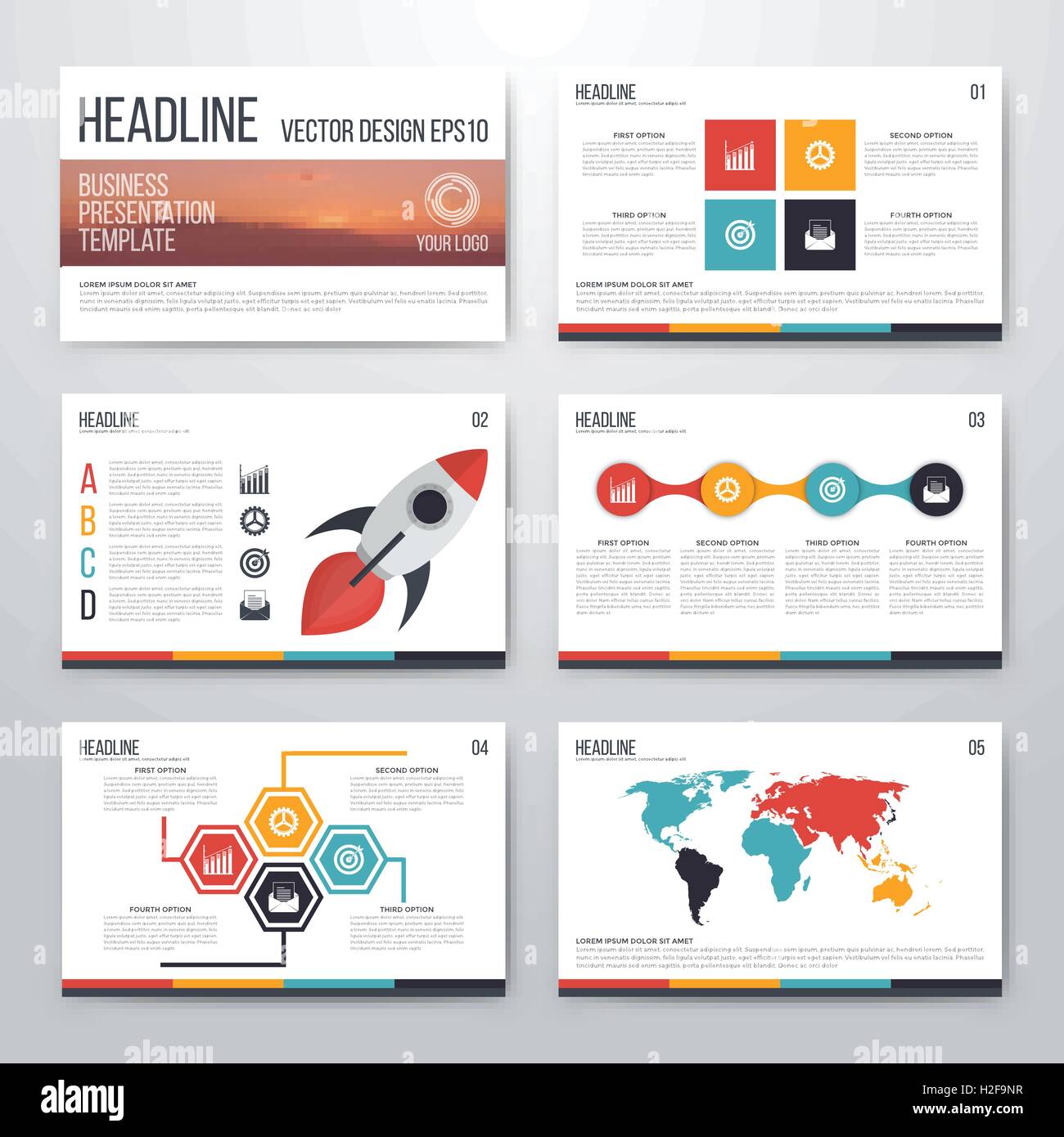 Infographics presentation template flat design Stock Vector Image & Art ...
