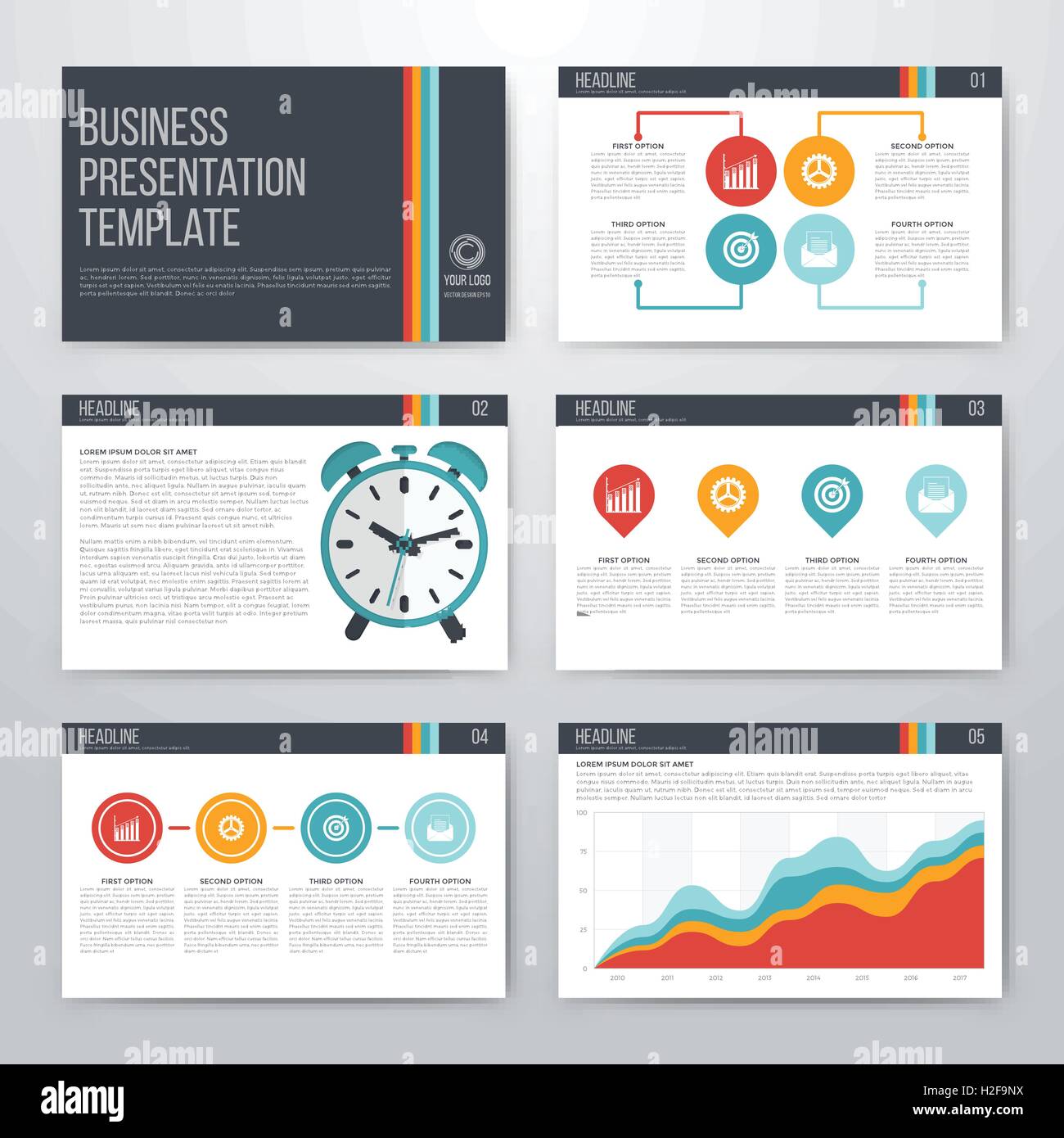 Infographics presentation template flat design Stock Vector Image & Art ...