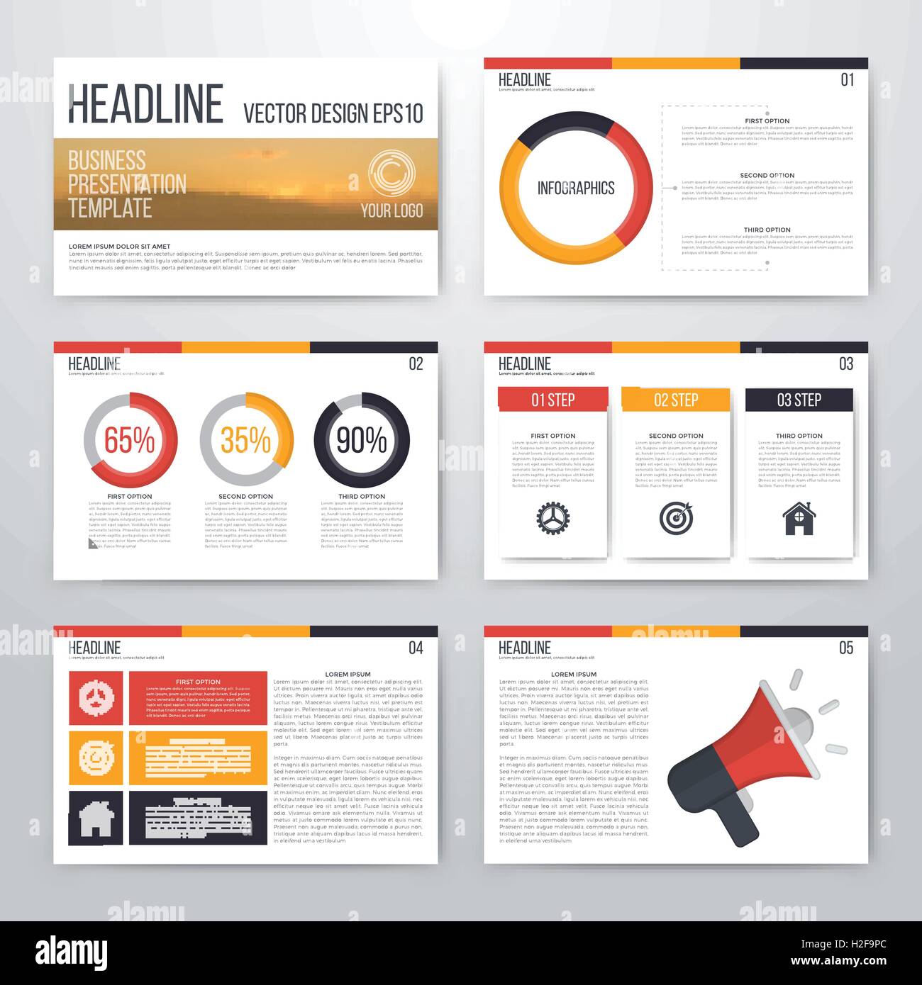 Infographics presentation template flat design Stock Vector Image & Art ...