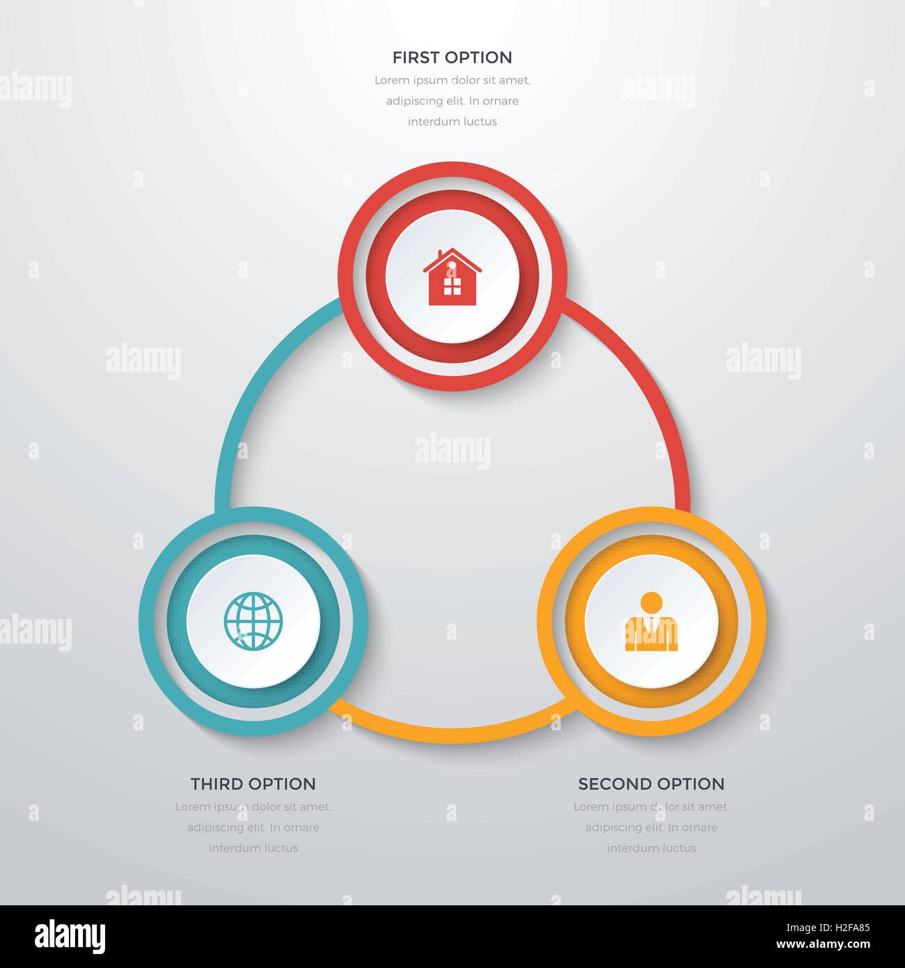 infographics three options Stock Vector Image & Art - Alamy