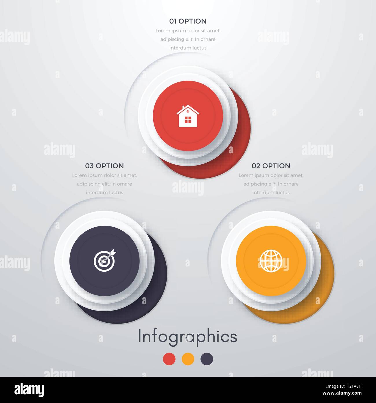 infographics three options Stock Vector Image & Art - Alamy