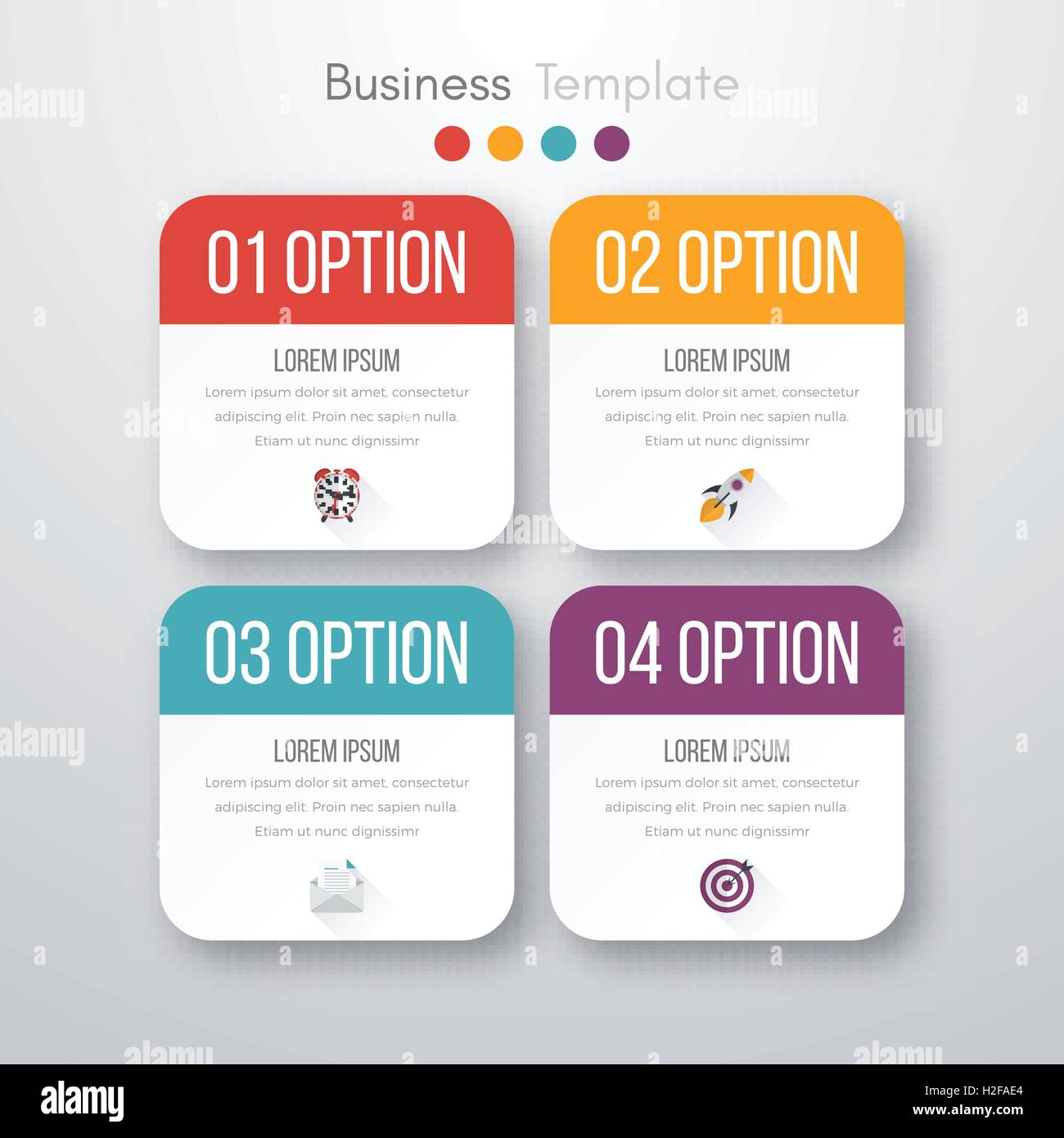 Vector illustration of four square infographics Stock Vector Image ...