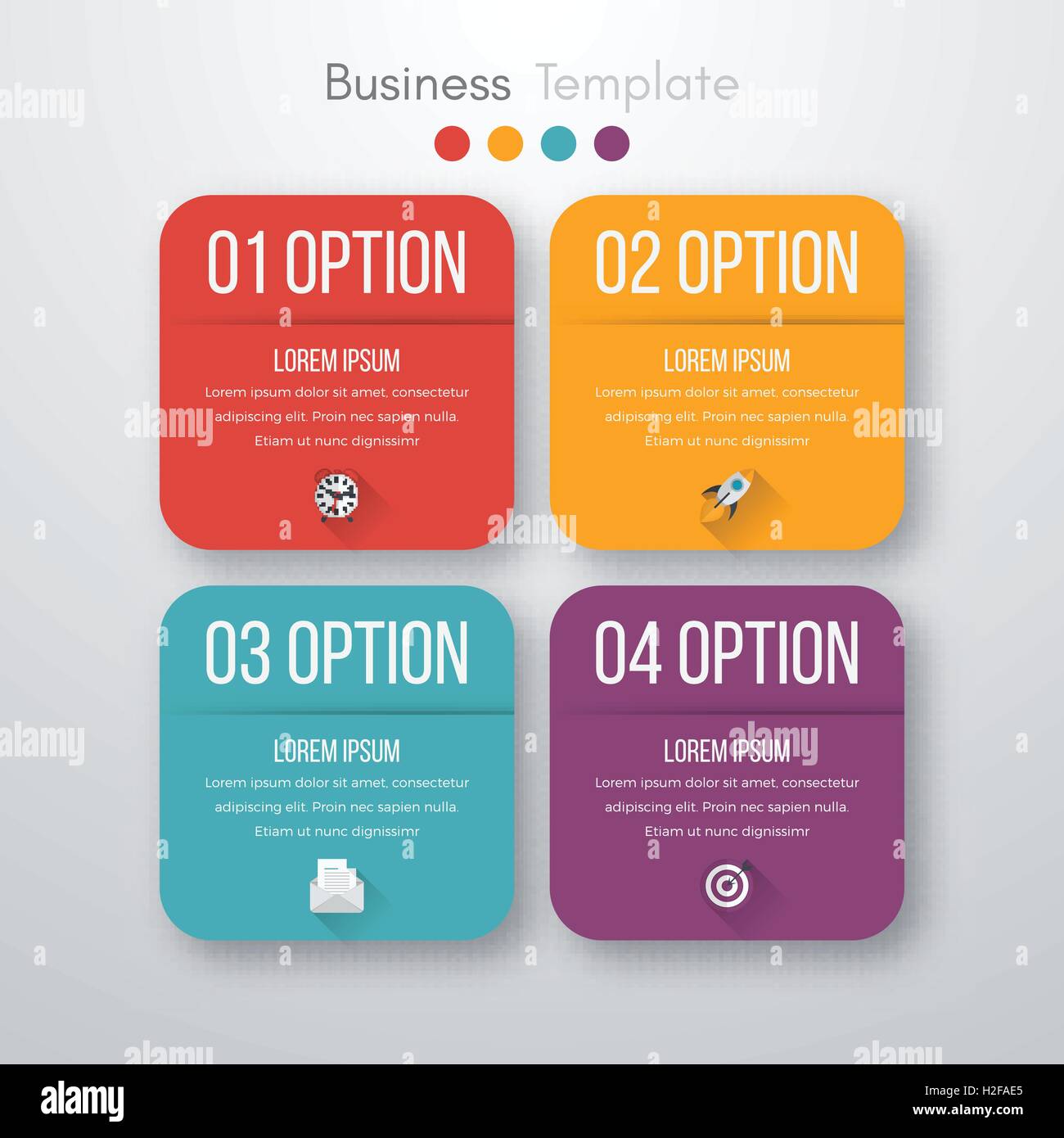 Vector illustration of four square infographics Stock Vector Image ...