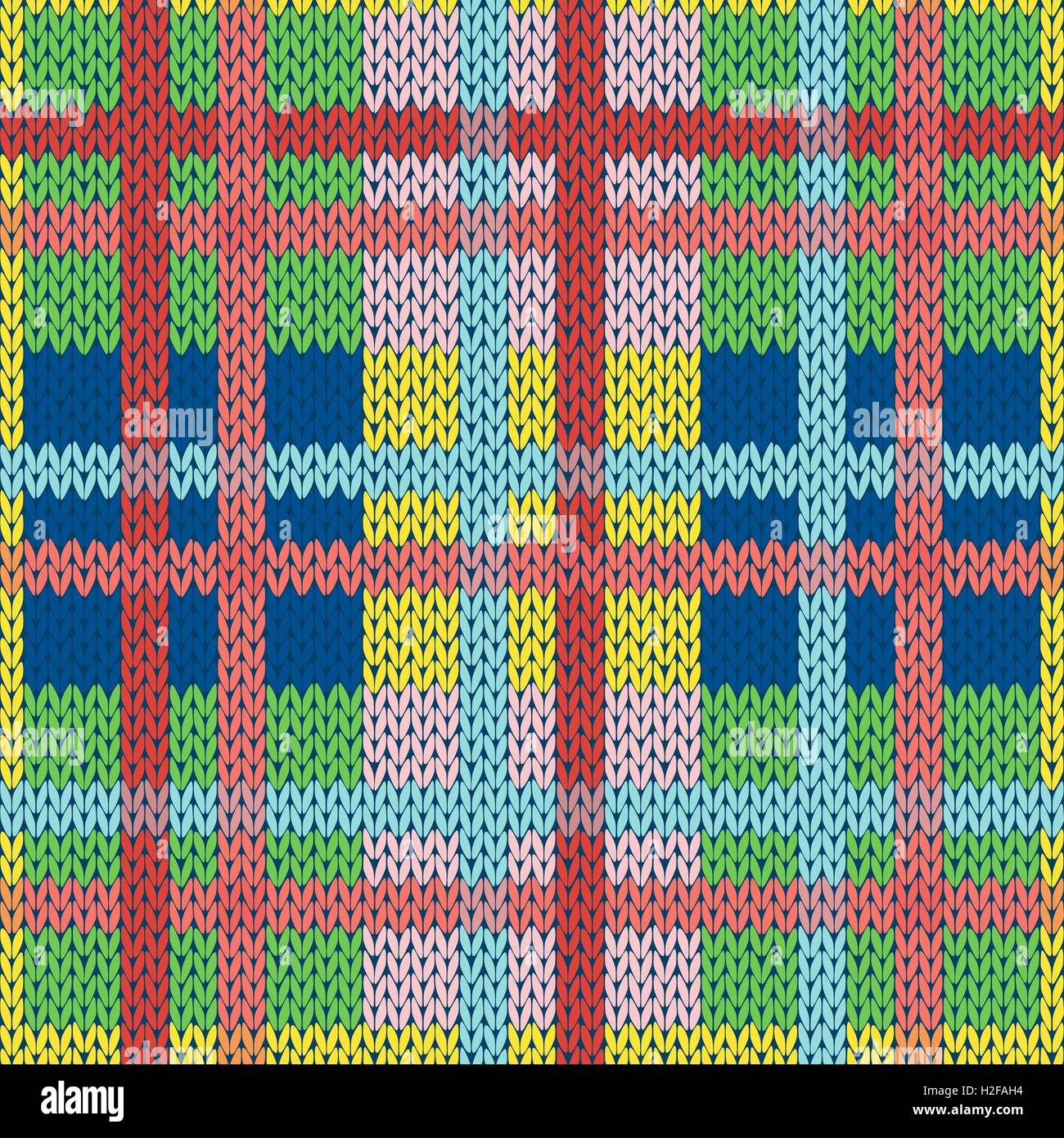 Knitting seamless vector pattern with perpendicular lines as a woollen ...