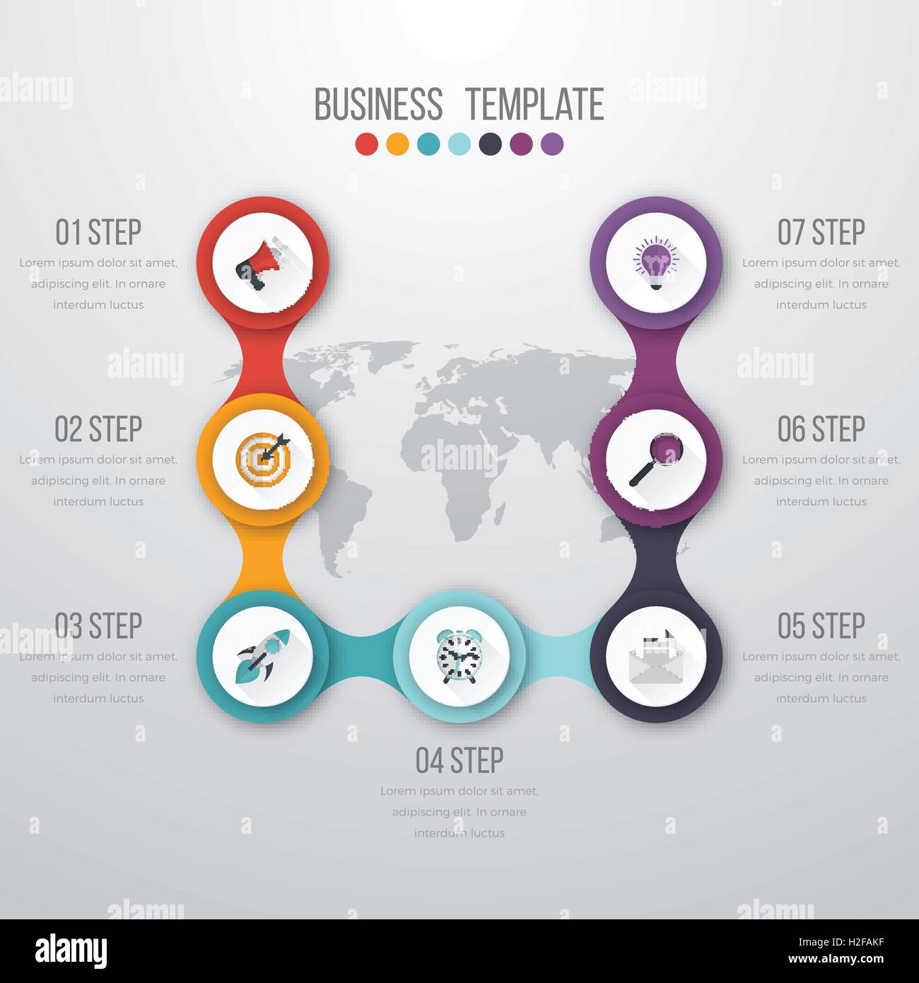 Vector illustration infographics seven options Stock Vector Image & Art ...