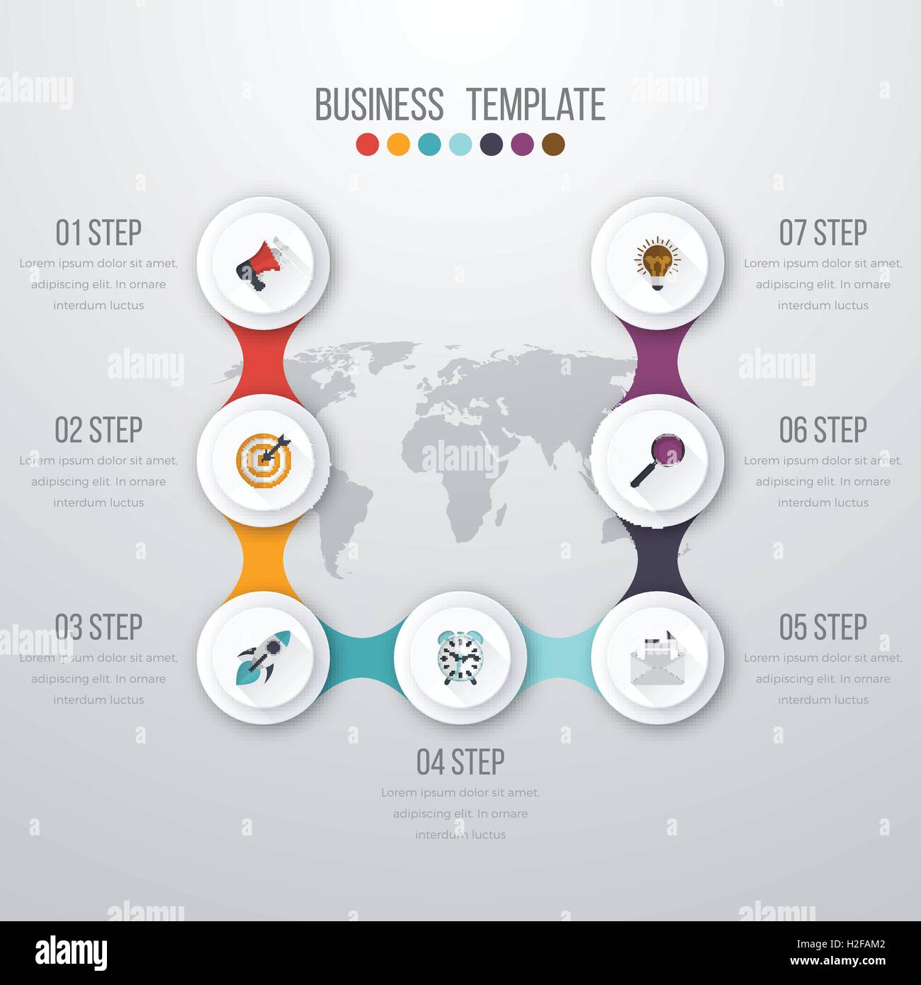 Vector illustration infographics seven options Stock Vector Image & Art ...