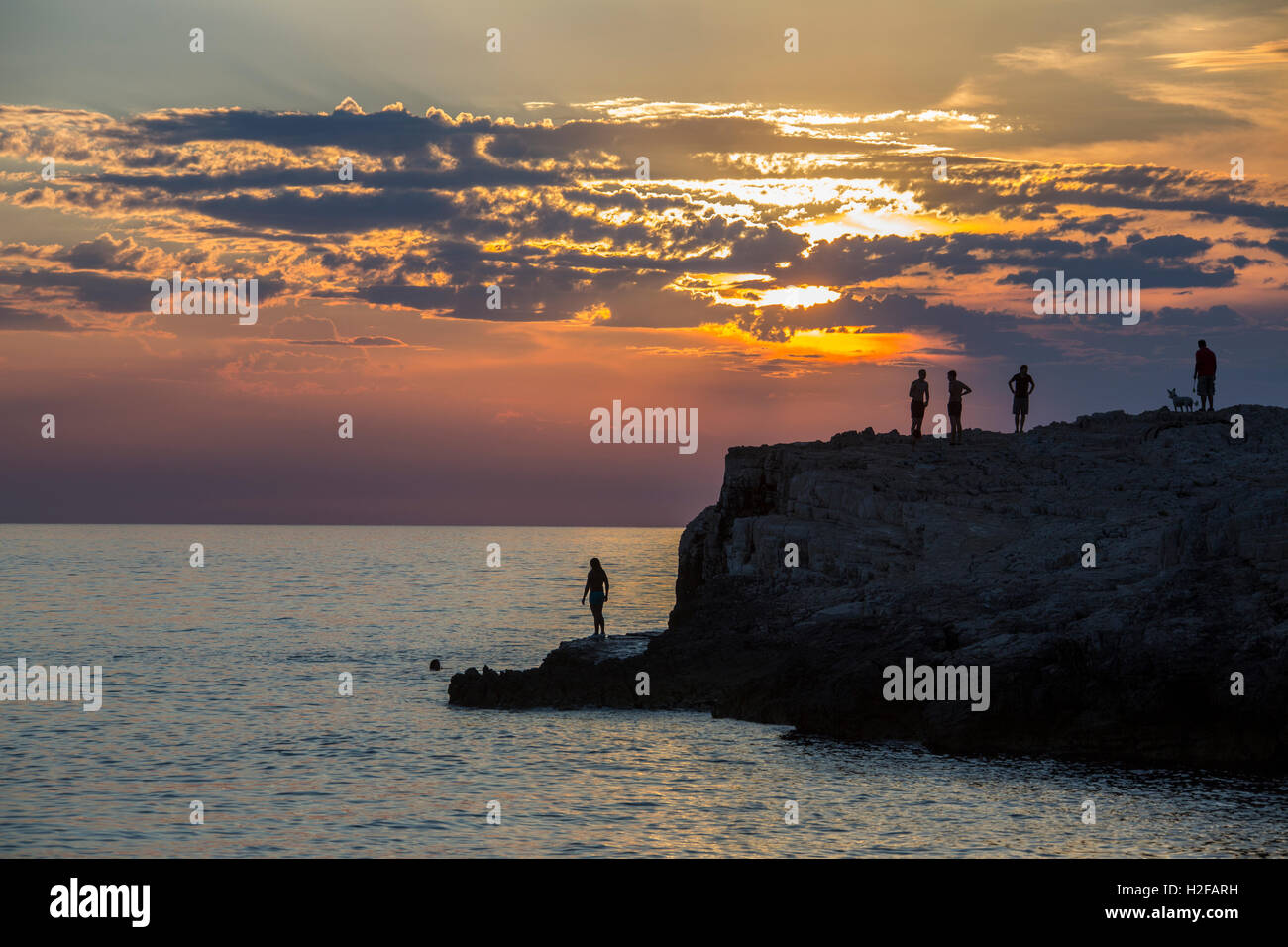 Croatia sunset sun hi-res stock photography and images - Alamy