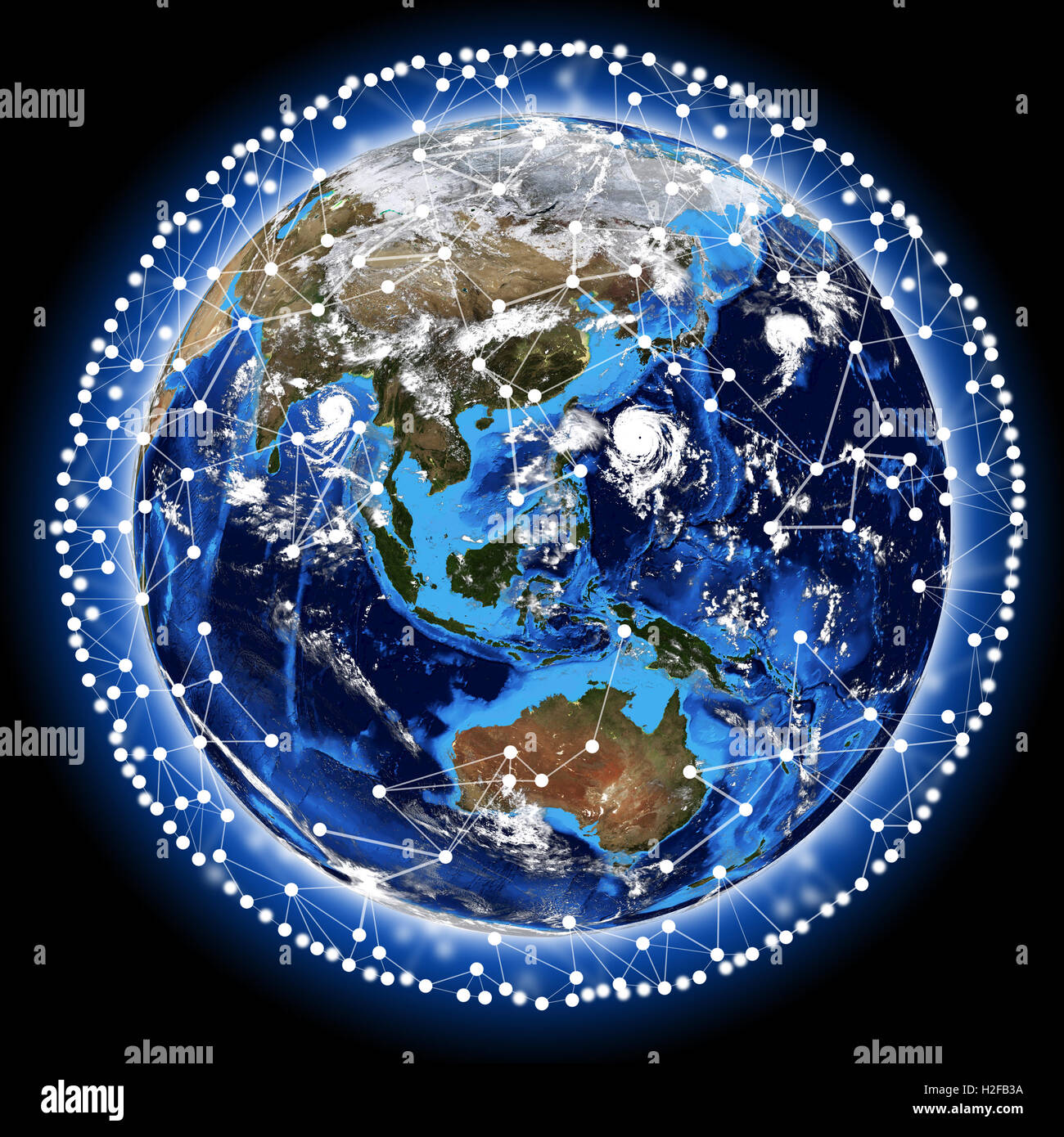 Line around the earth Stock Photo - Alamy