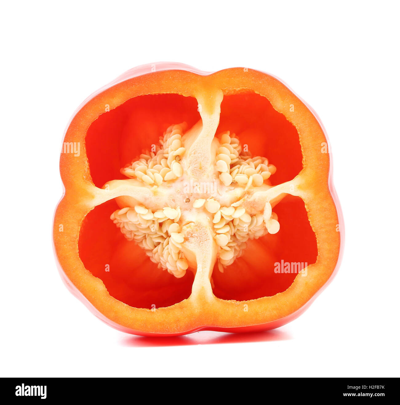 the inside with pulp and seeds of pepper Stock Photo - Alamy