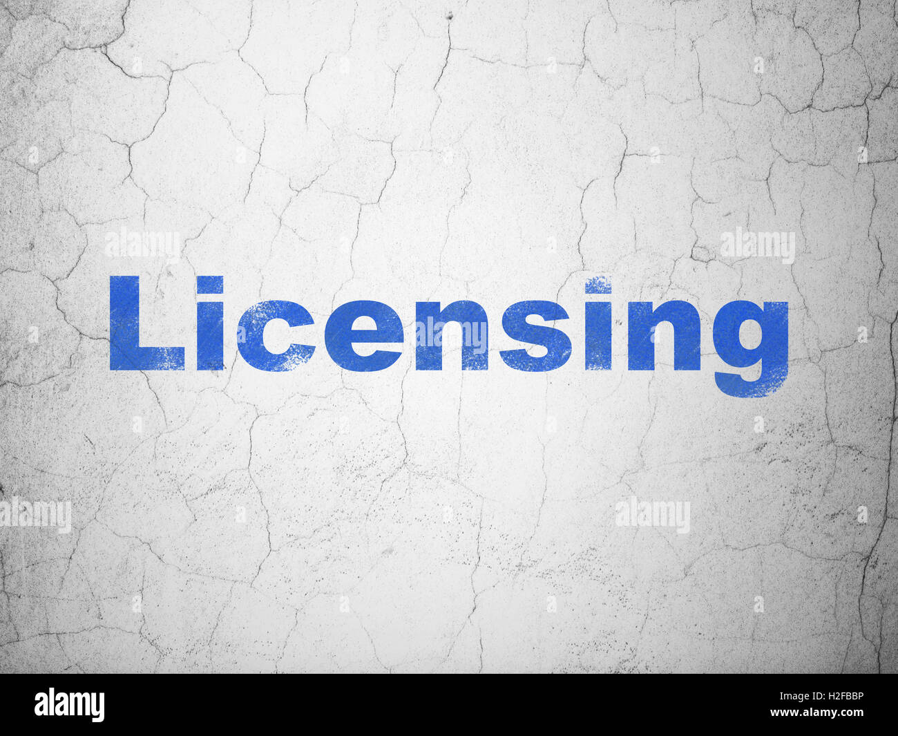 Law concept: Licensing on wall background Stock Photo - Alamy