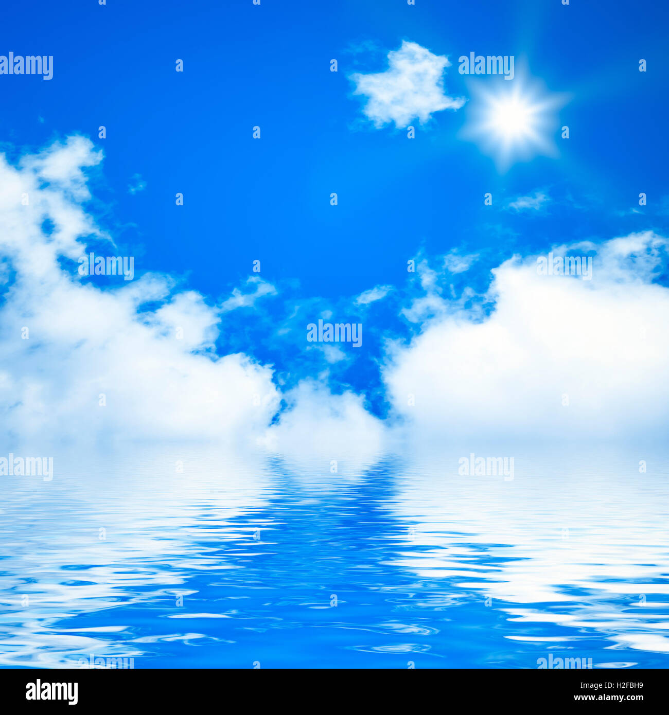 blue sky ocean Stock Photo - Alamy