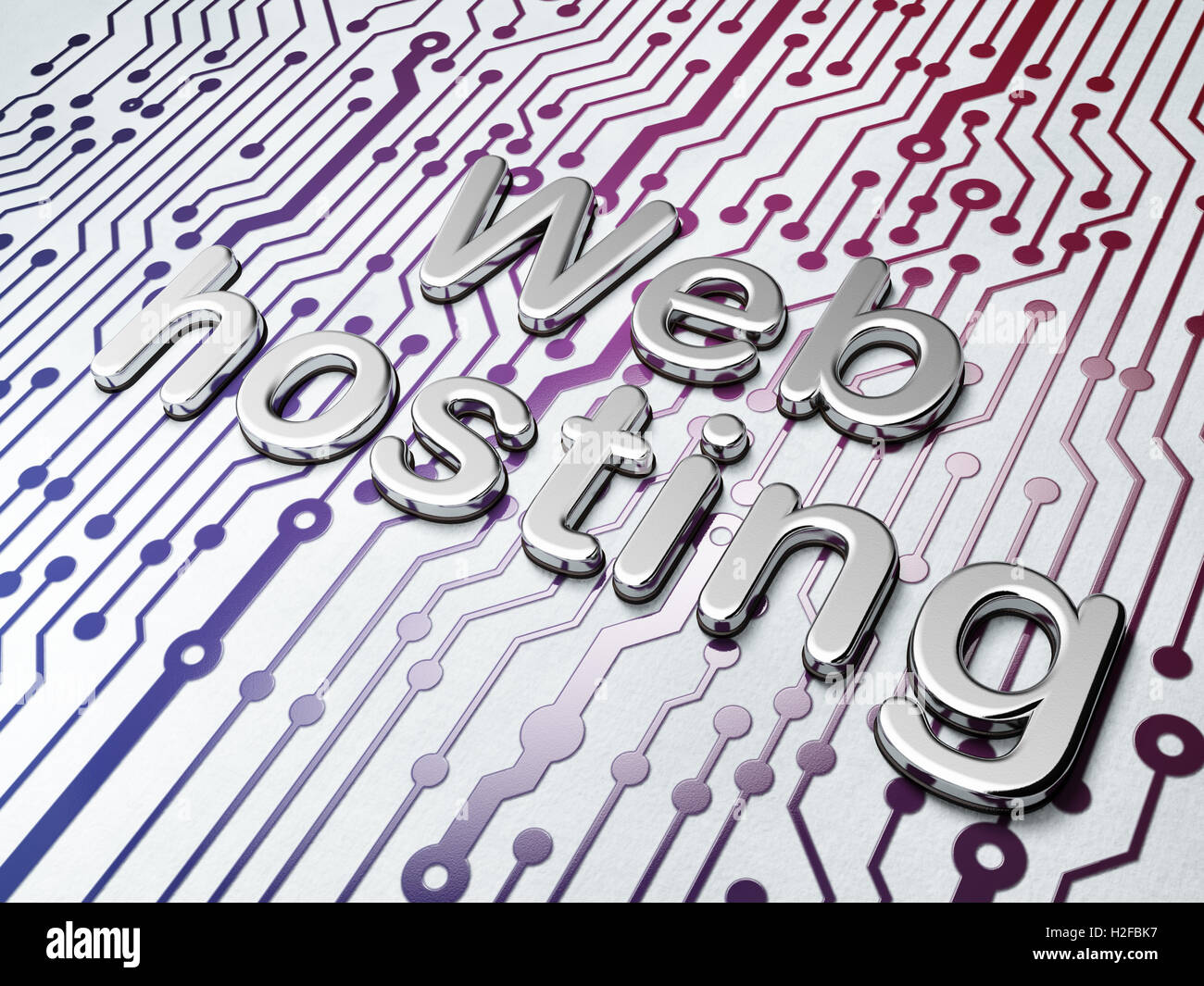 Web design concept: Golden Web Hosting on Circuit Board background ...