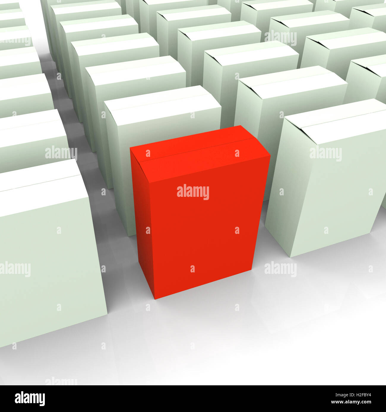 Blank Box Copyspace Means Stand Out Leader Or Individual Stock Photo ...