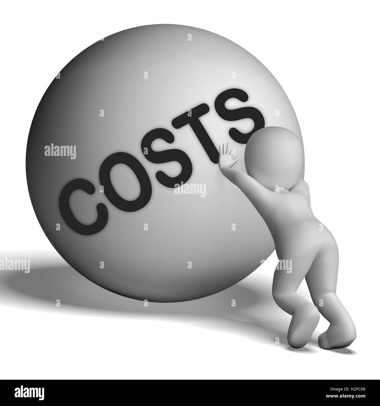 Costs Character Means Expenses Price And Outlay Stock Photo - Alamy
