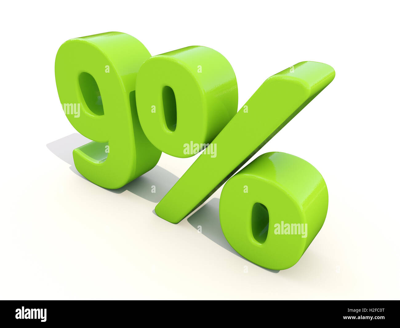 9% percentage rate icon on a white background Stock Photo - Alamy