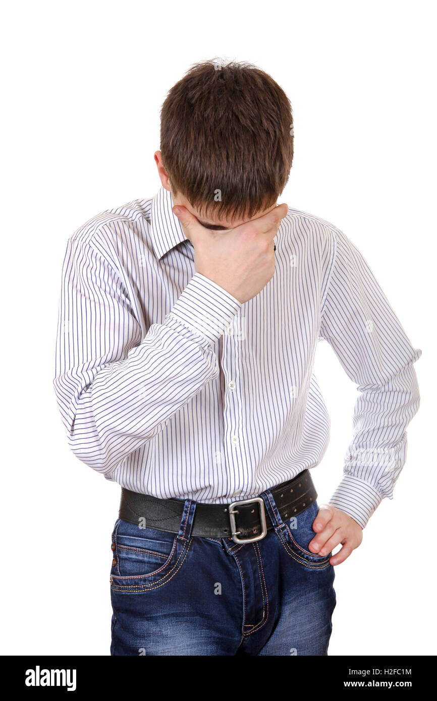 Troubled Young Man Stock Photo - Alamy