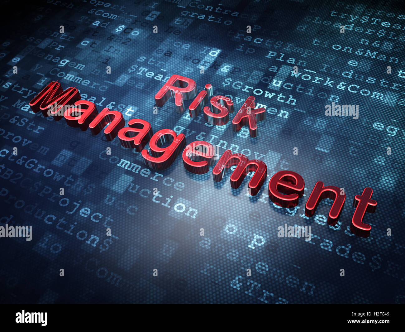 Finance concept: Red Risk Management on digital background Stock Photo ...
