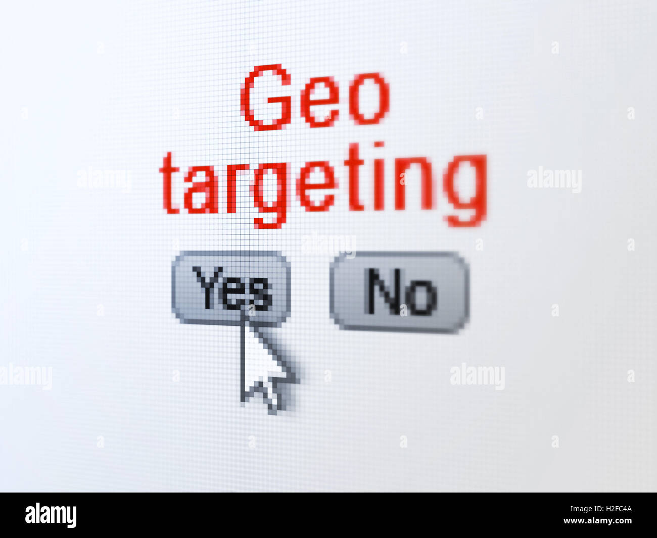 Finance concept: Geo Targeting on digital computer screen Stock Photo ...