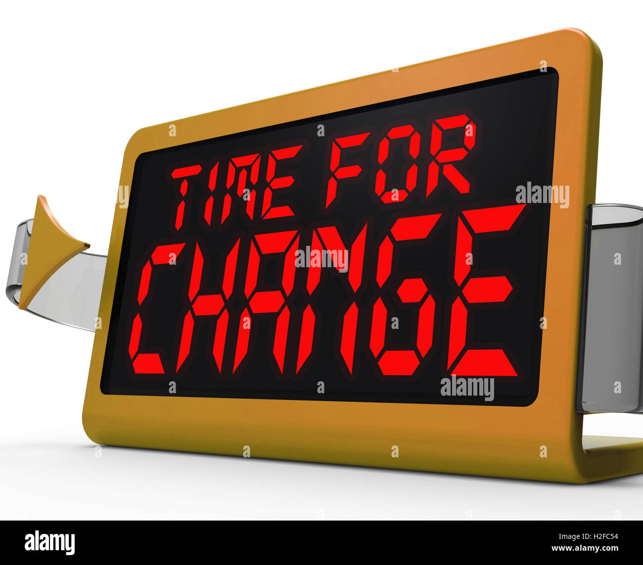 Time For Change Clock Shows Revision New Strategy And Goals Stock Photo ...