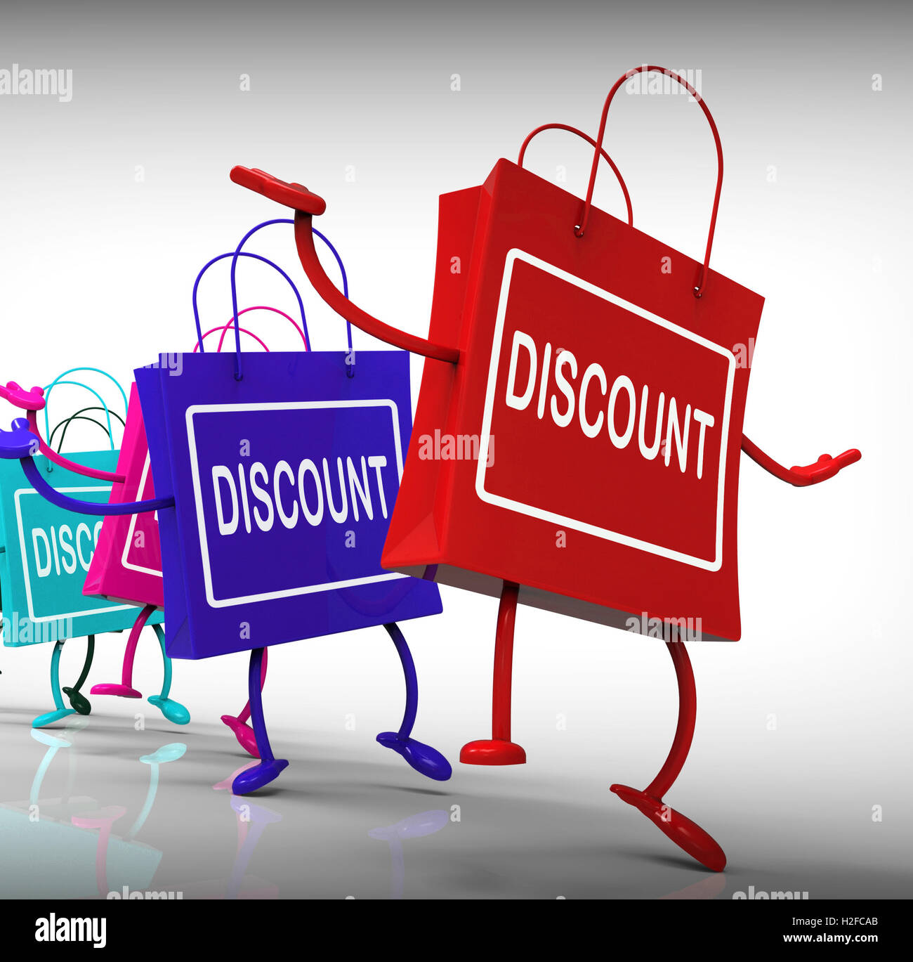 Discount Bags Show Discounts, Sales, and Bargains Stock Photo - Alamy