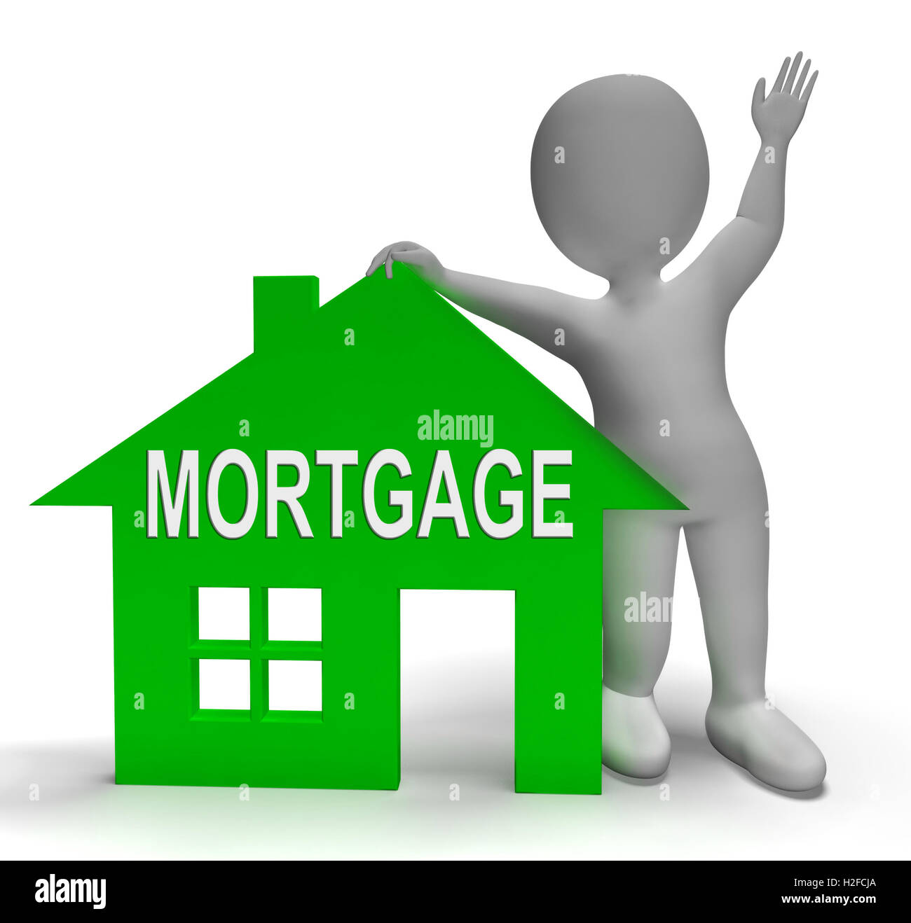 Mortgage House Shows Paying Off Property Debt Stock Photo - Alamy