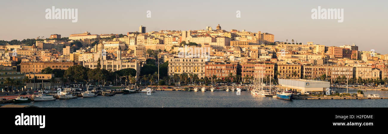 View of Cagliari, capital of the region of Sardinia, Italy Stock Photo ...
