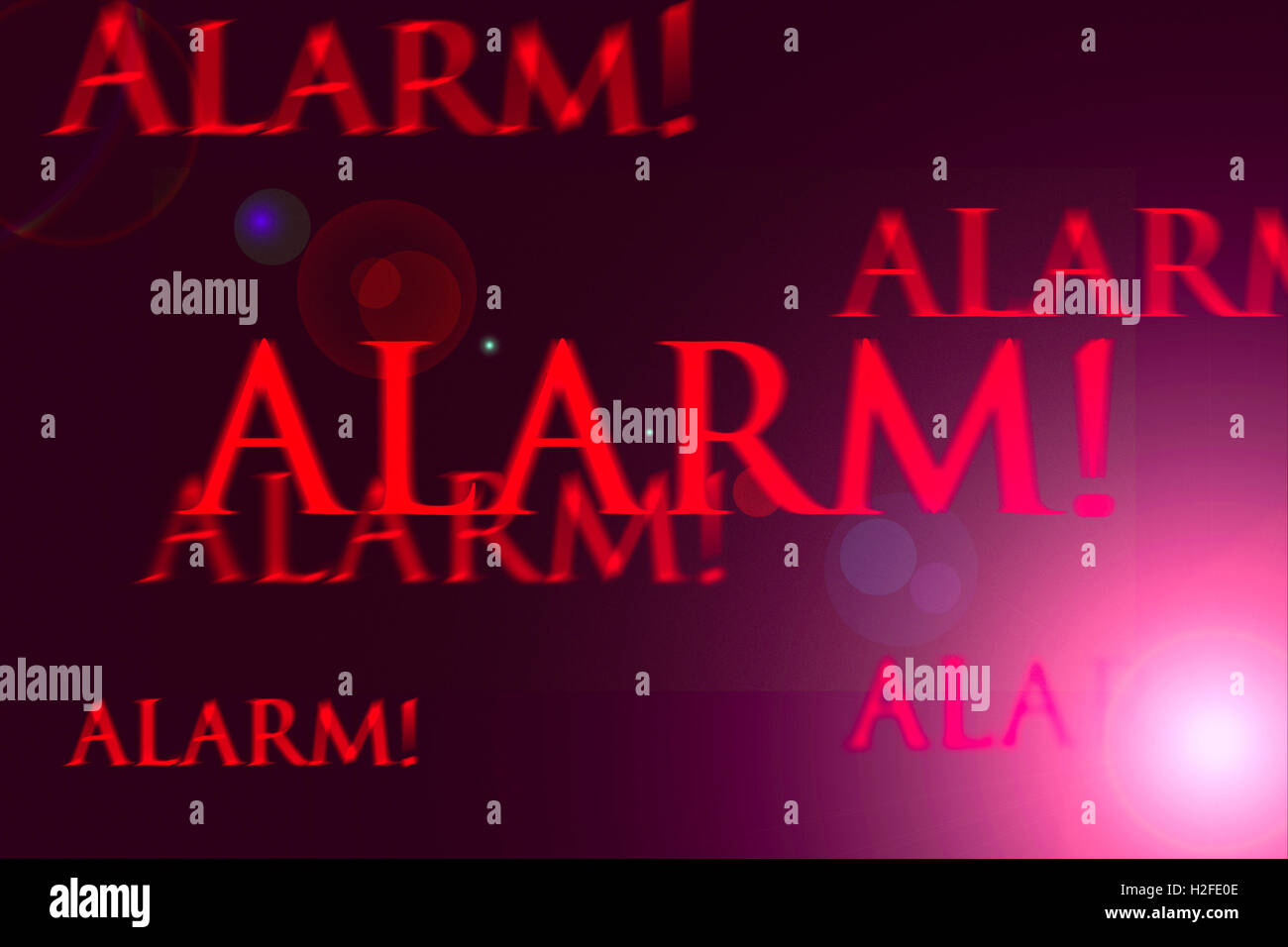 "Alarm" inscription written in red on black background Stock Photo - Alamy