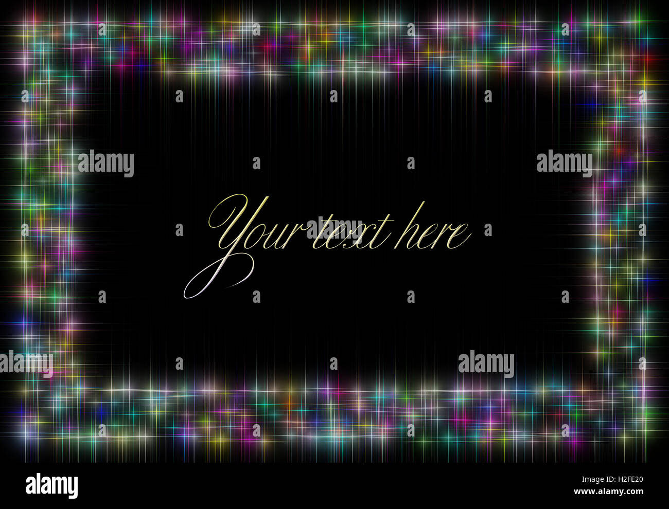 Abstract background / backdrop representing a starry frame / border ...