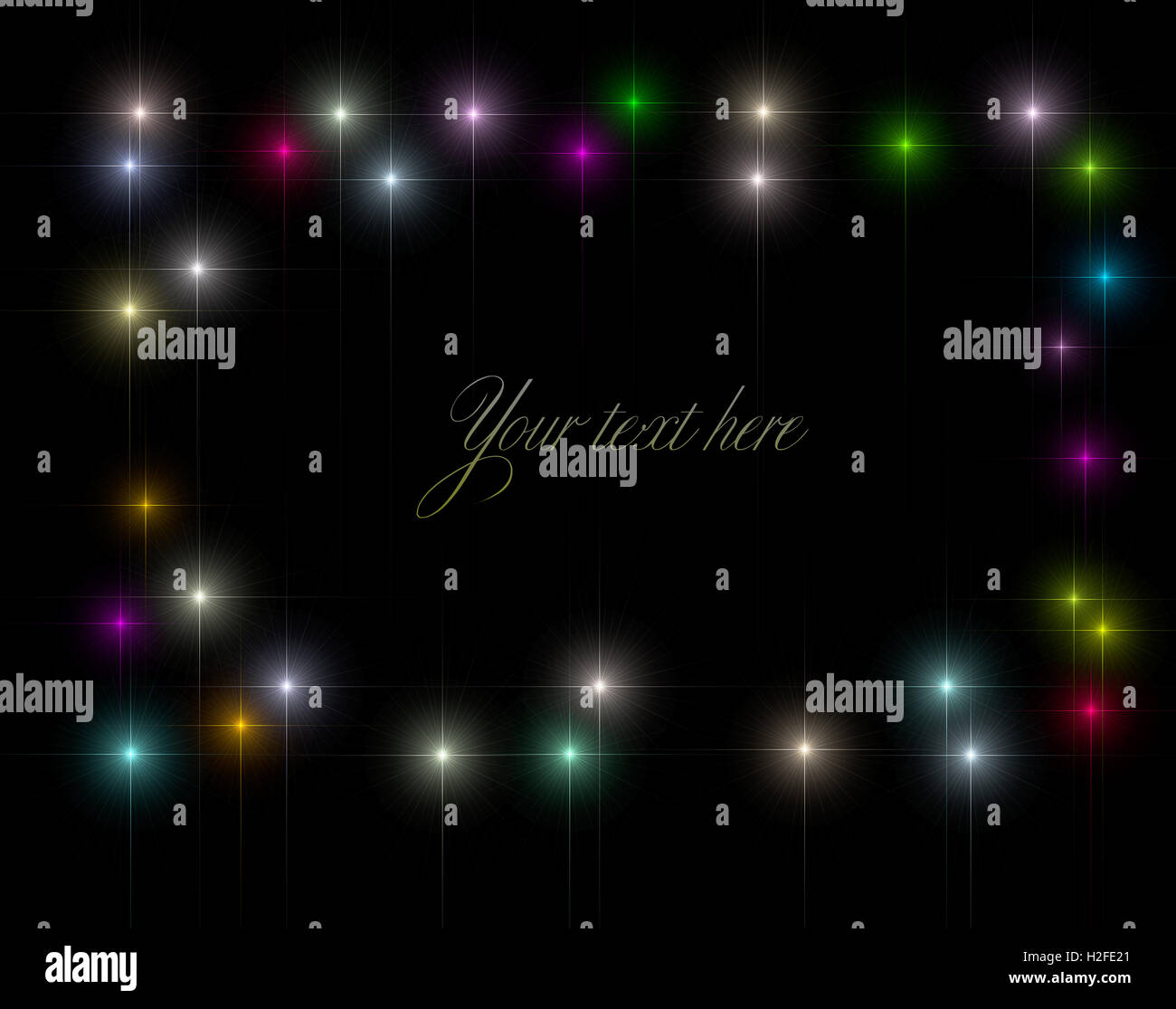 Abstract background / backdrop representing a starry frame / border ...