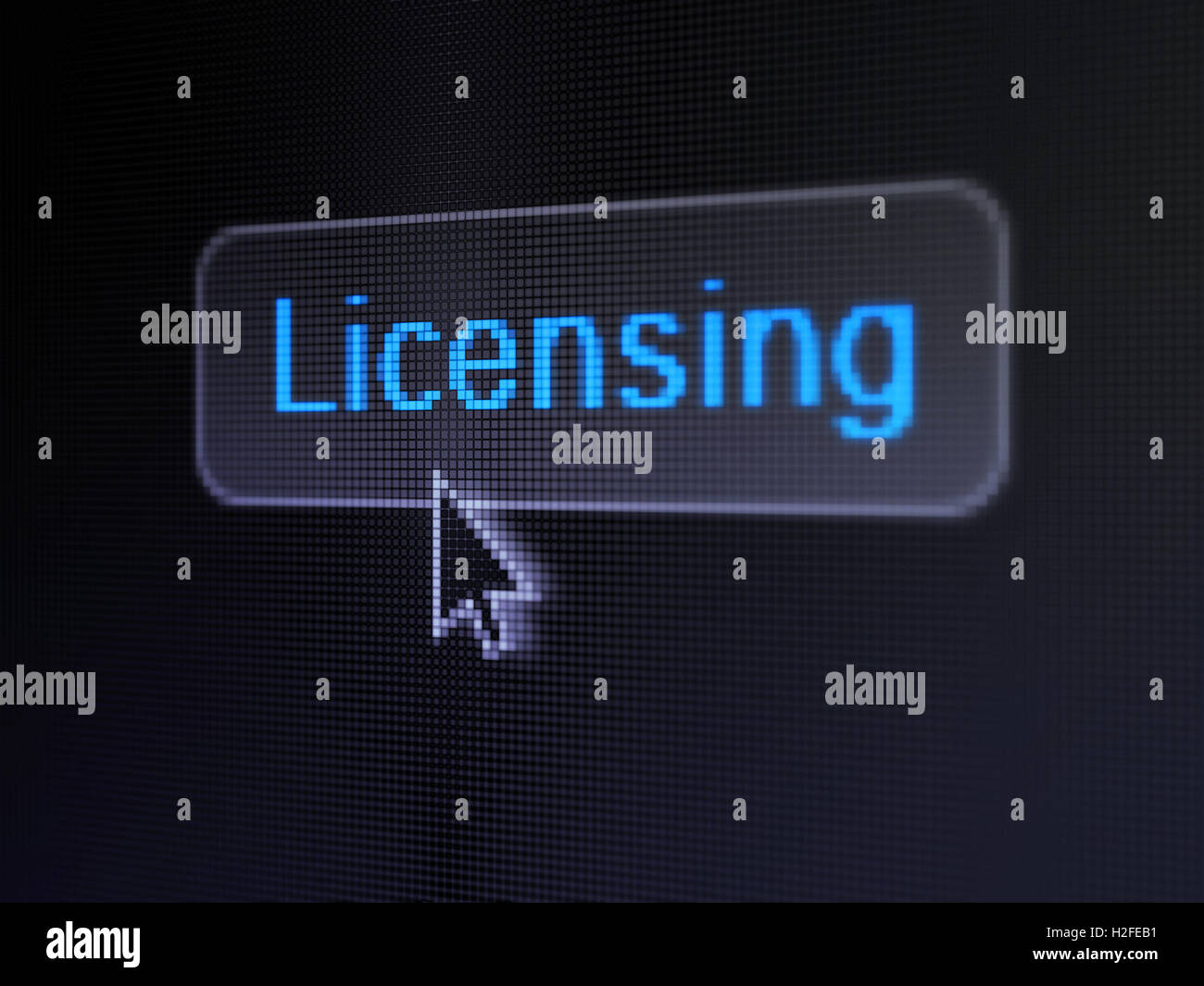 Law concept: Licensing on digital button background Stock Photo - Alamy