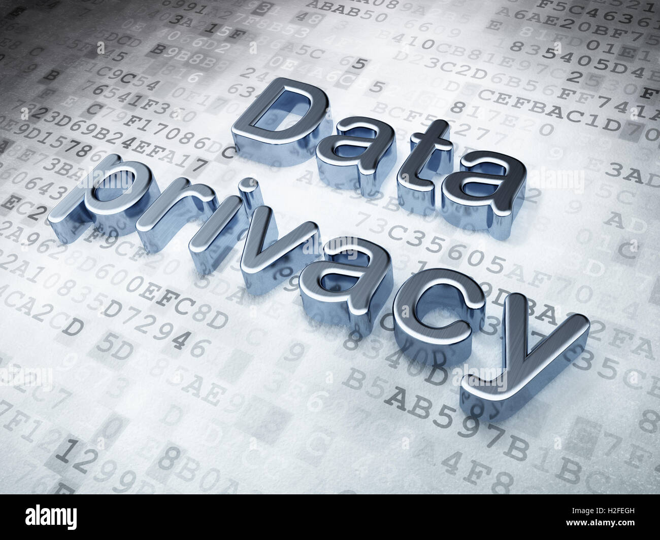 Safety concept: Silver Data Privacy on digital background Stock Photo ...
